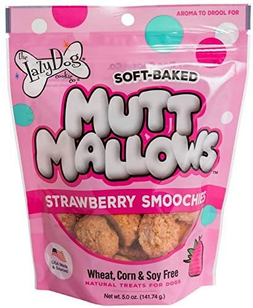The Lazy Dog Cookie Co. Mutt Mallows Strawberry Smoochies, 5 oz ...