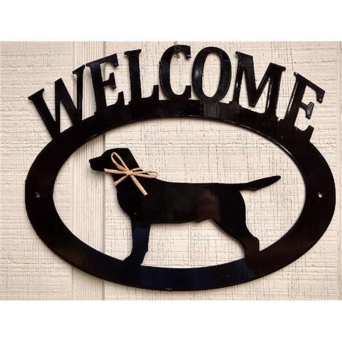 The Lazy Scroll labwelcome Labrador Retriever Metal Welcome Sign ...