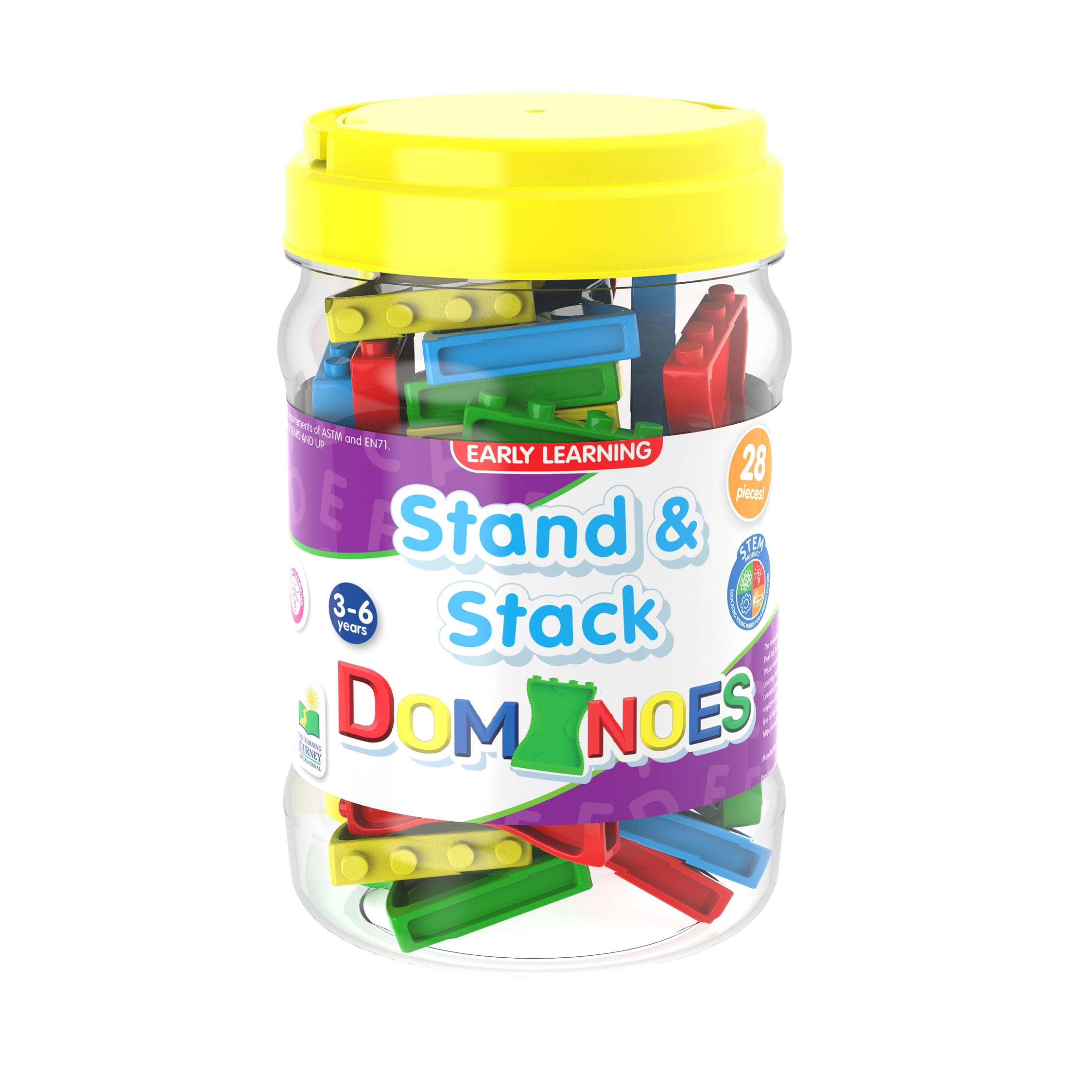 The Learning Journey Early Learning - Stand & Stack Dominoes - Walmart.com