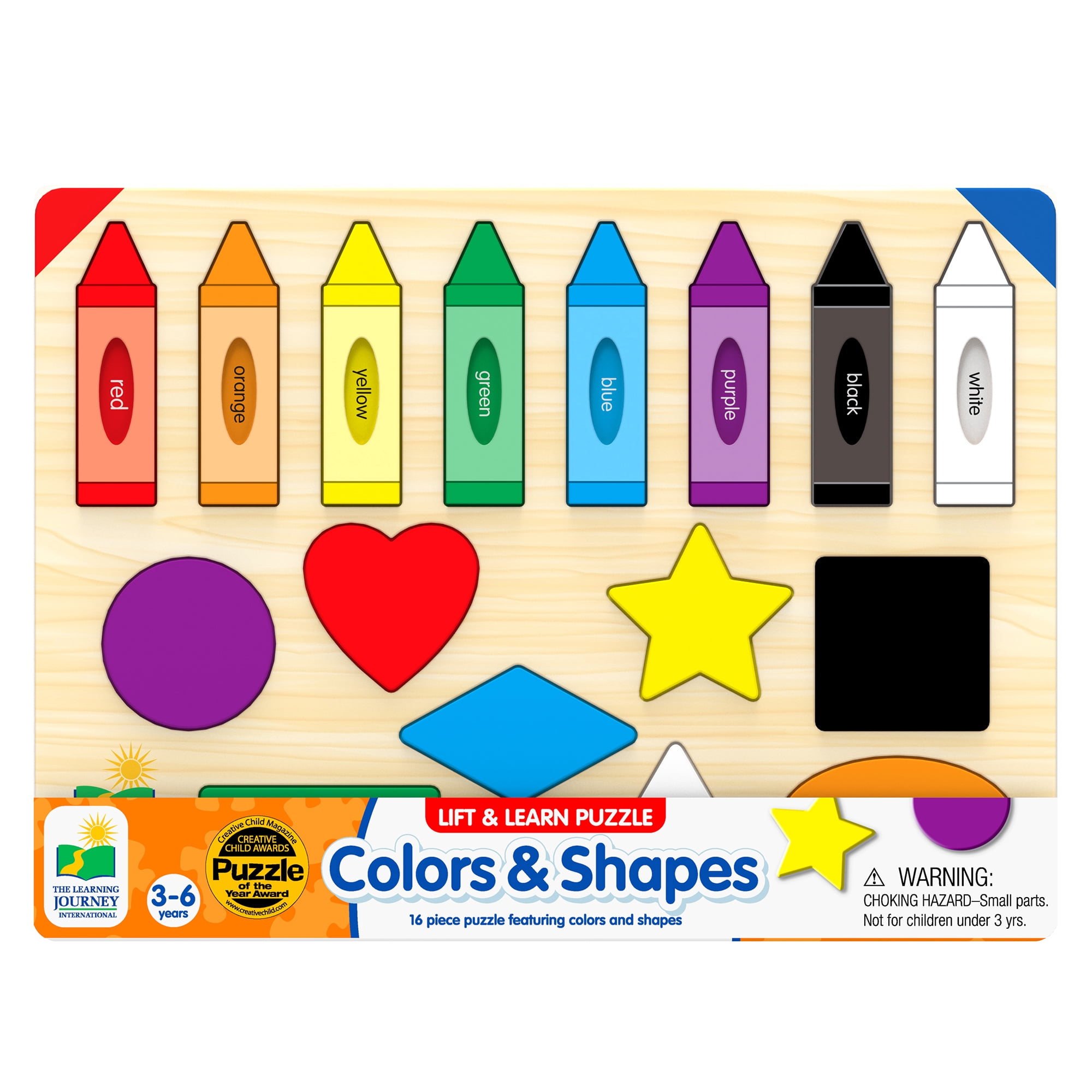 The Learning Journey Lift & Learn Puzzle - Colors & Shapes: 16 Pcs ...