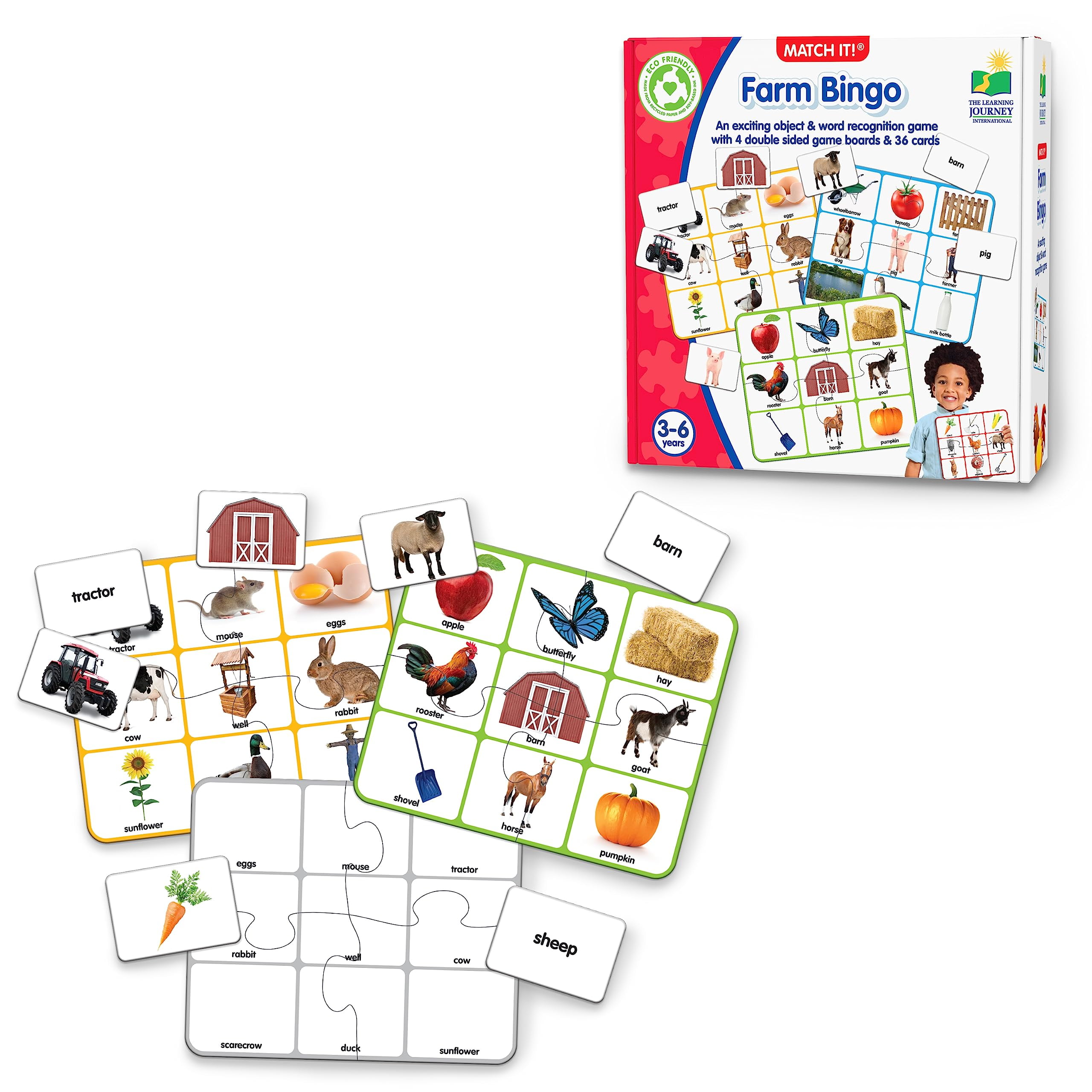 The Learning Journey: Match EC36 It! Bingo - Farm - Reading Game for ...