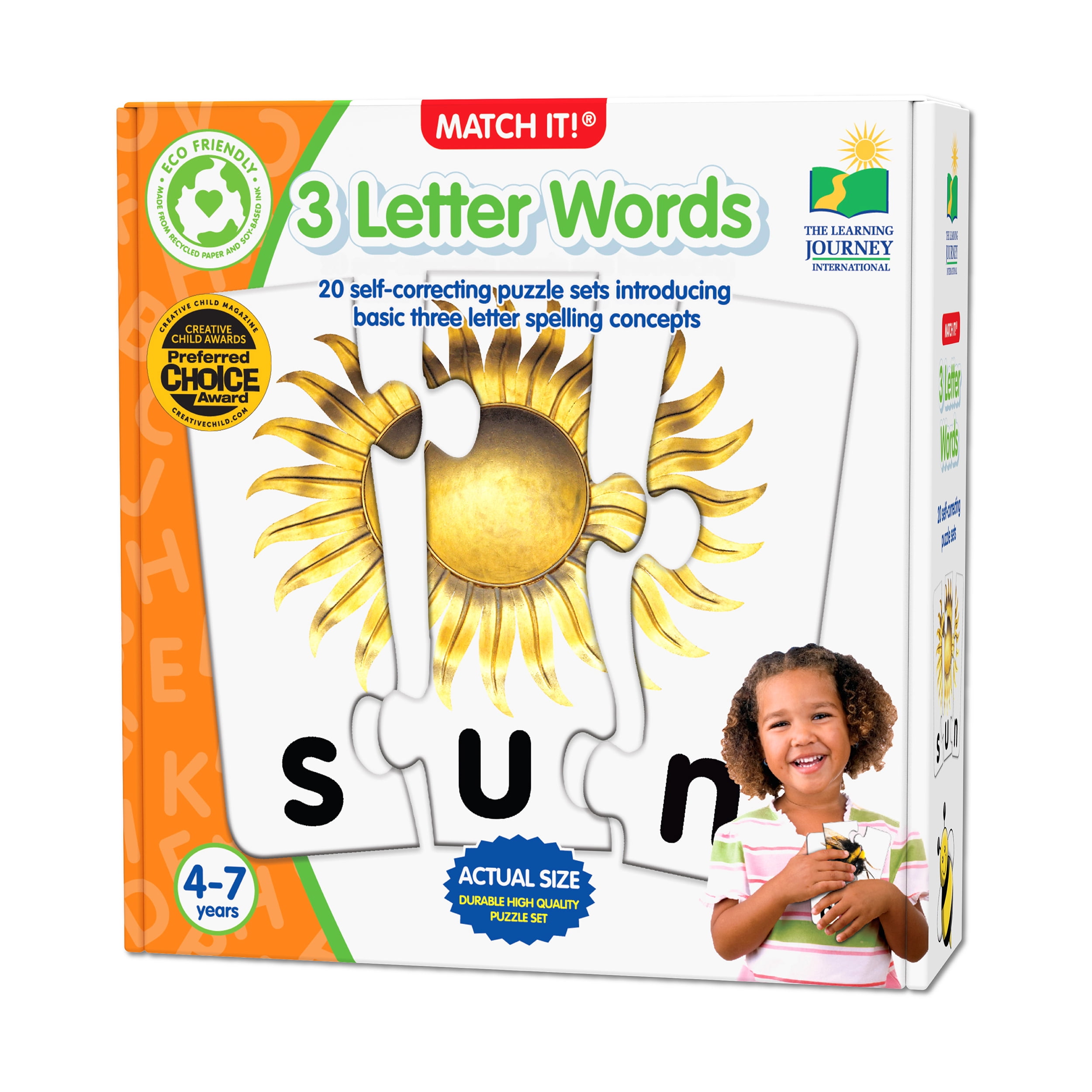 The Learning Journey - Match It! - 3 Letter Words - 20 Self-Correcting Reading & Spelling ...