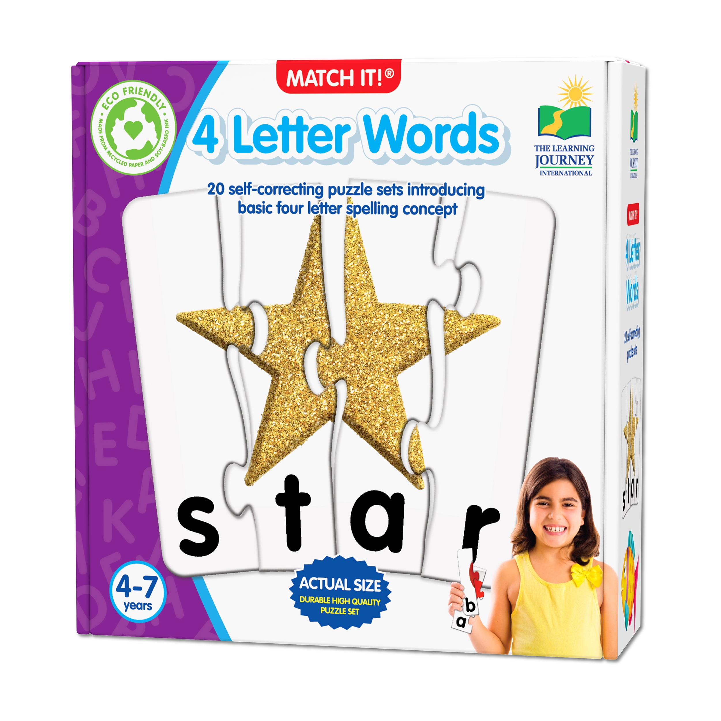 The Learning Journey - Match It! - 4 Letter Words - 20 Self-Correcting Reading & Spelling ...