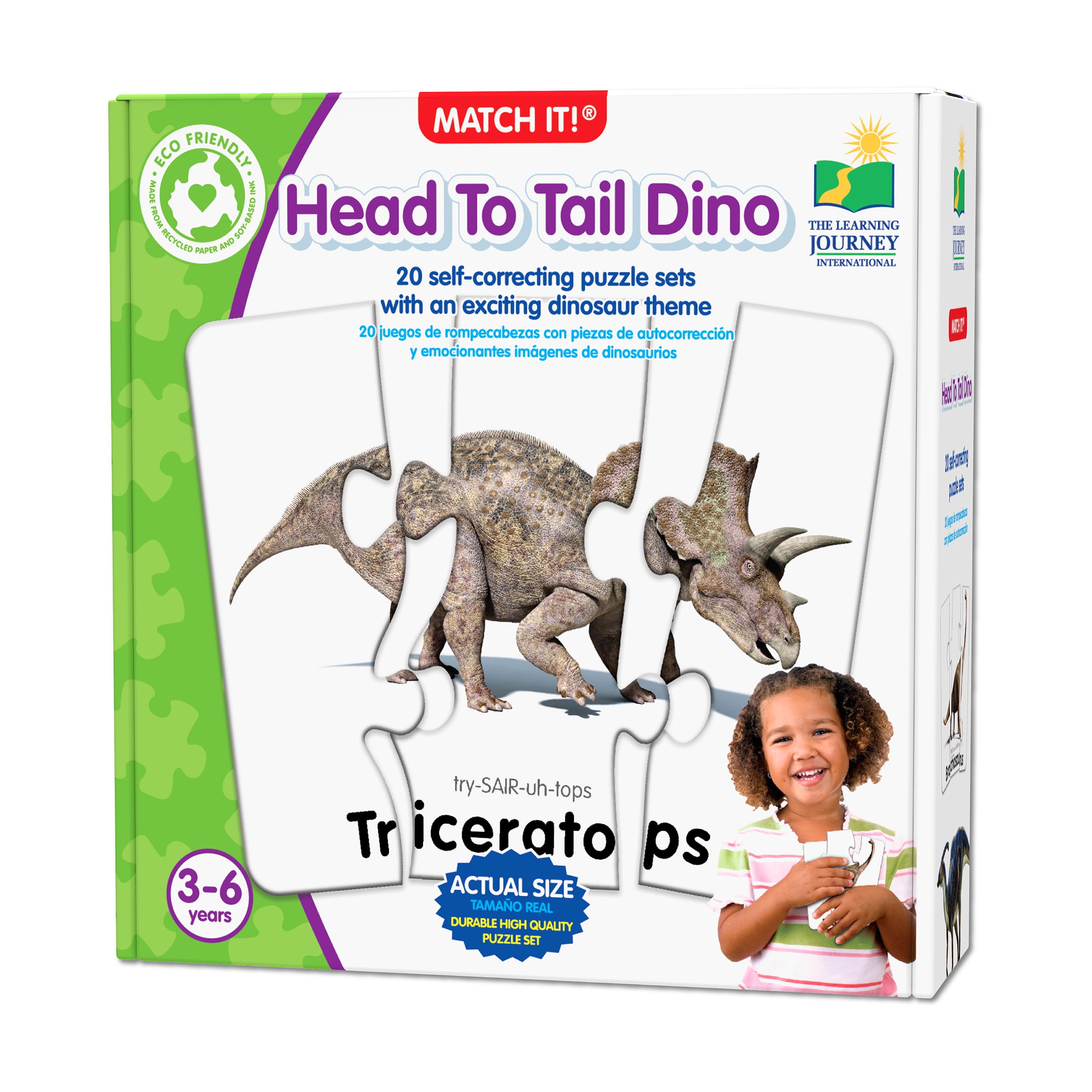 The Learning Journey Match It! - Head to Tail Dino - Walmart.com