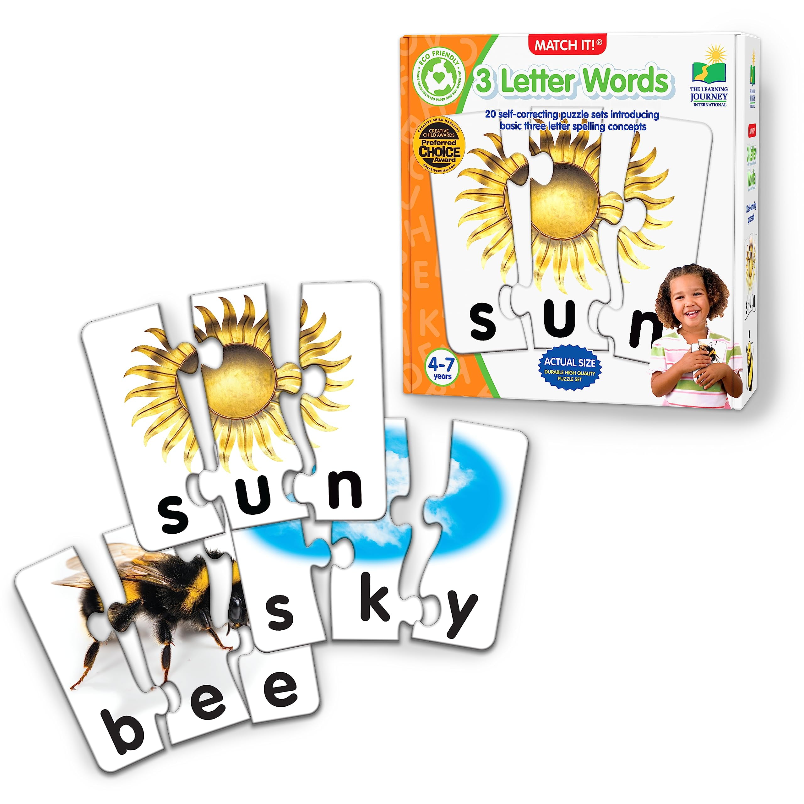The Learning Journey: Match MMF7 It! - 3 Letter Words - 20 Self-Correcting - Large Pieces ...