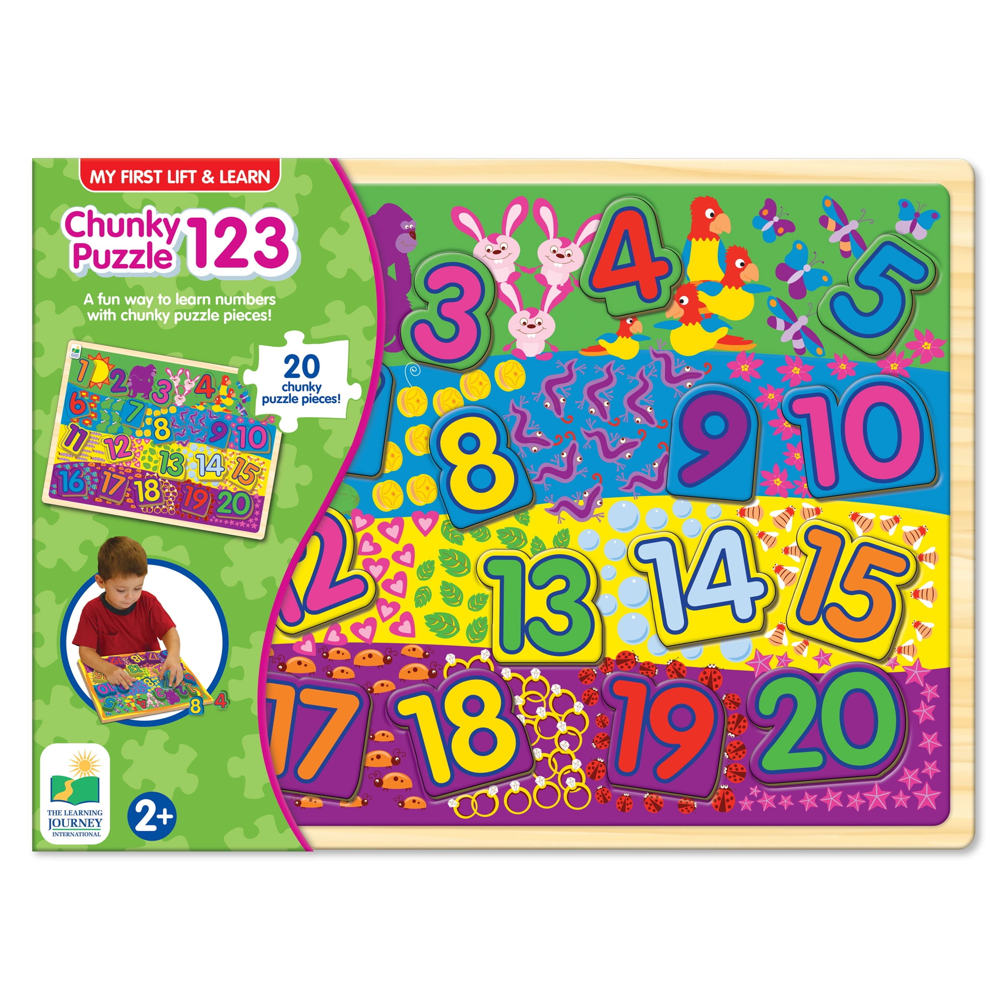 The Learning Journey My First Chunky Lift & Learn 123 Puzzle - Walmart.com