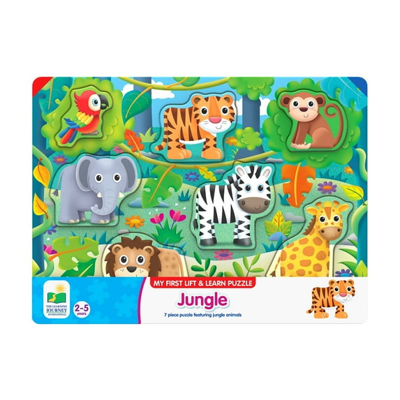 The Learning Journey My First Lift & Learn Jungle Puzzle 7 Pcs - Educational Toddler Toy ...