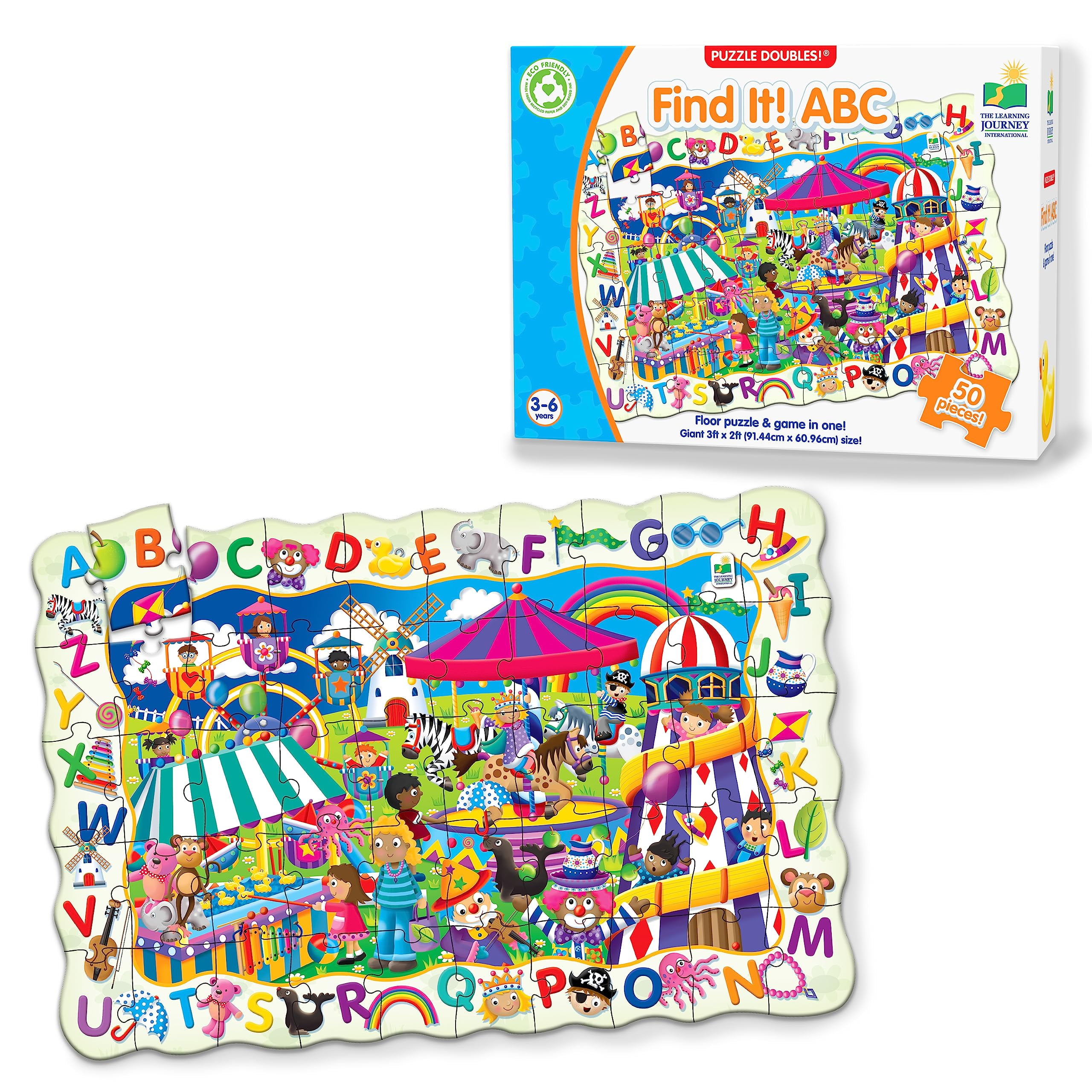 The Learning Journey Puzzle MMF7 Doubles - Find It! ABC - Large Floor ...