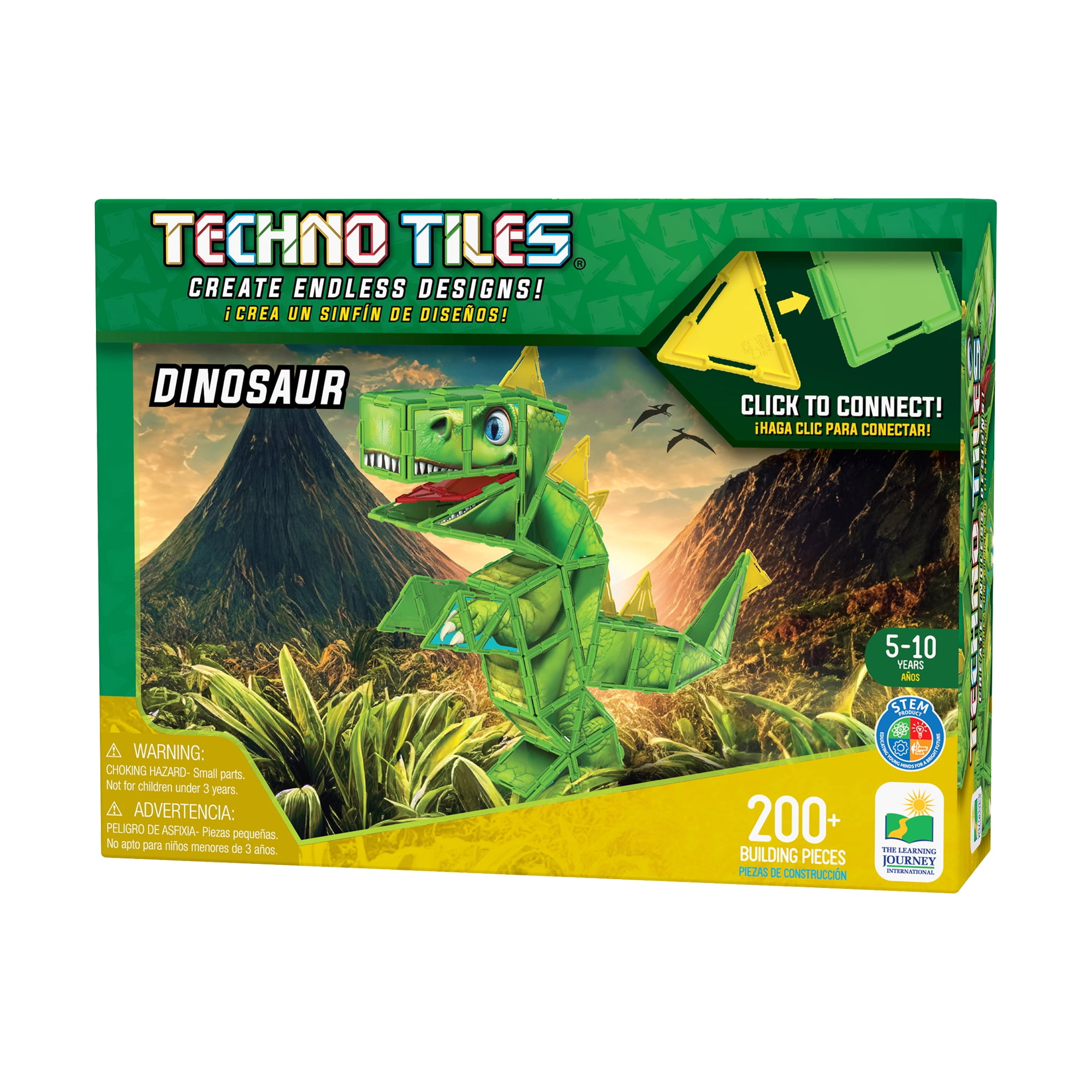 The Learning Journey Techno Tiles - Dinosaur: 200+ Pcs - Walmart.com