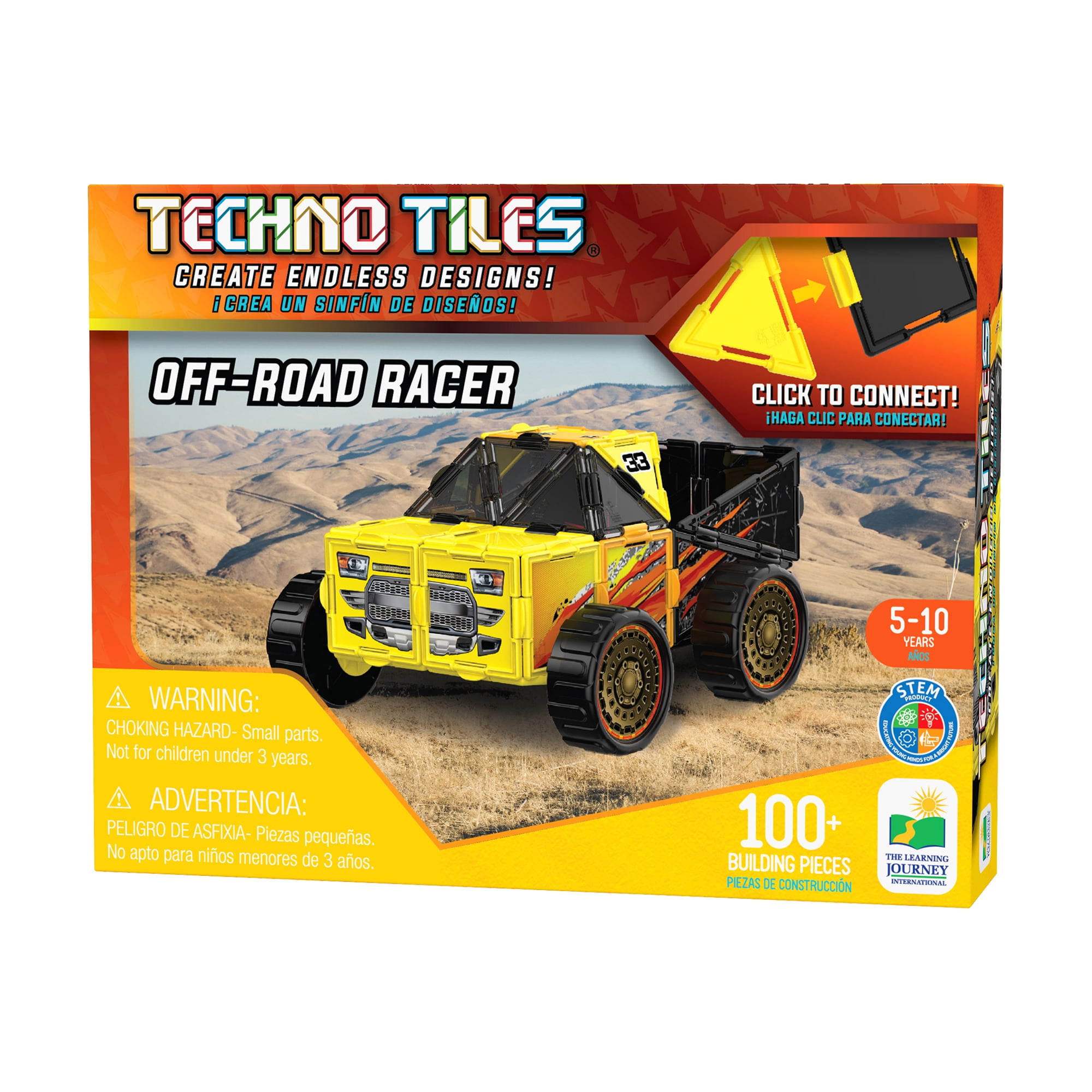 The Learning Journey Techno Tiles - Off-Road Racer: 100+ Pcs - Walmart.com
