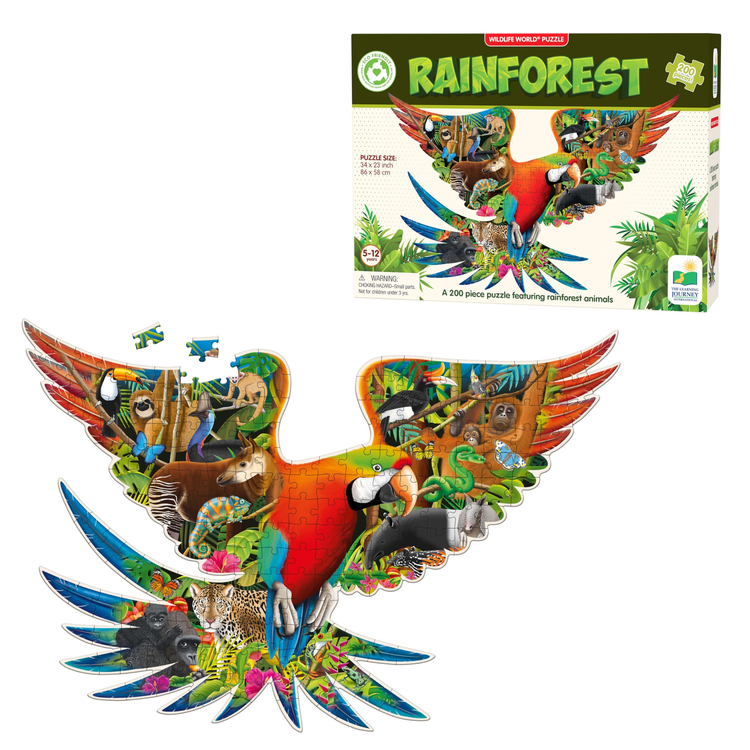 The Learning Journey Wildlife World Puzzle - Rainforest 200 Piece ...