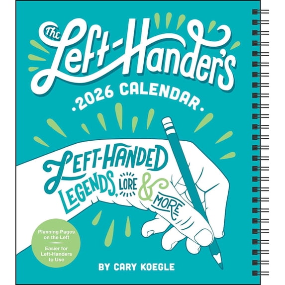 The Left-Hander's 12-Month 2026 Weekly Planner Calendar, (Paperback ...