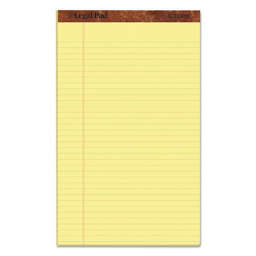 "The Legal Pad" Plus Ruled Perforated Pads With 40 Pt. Back, Wide/legal ...