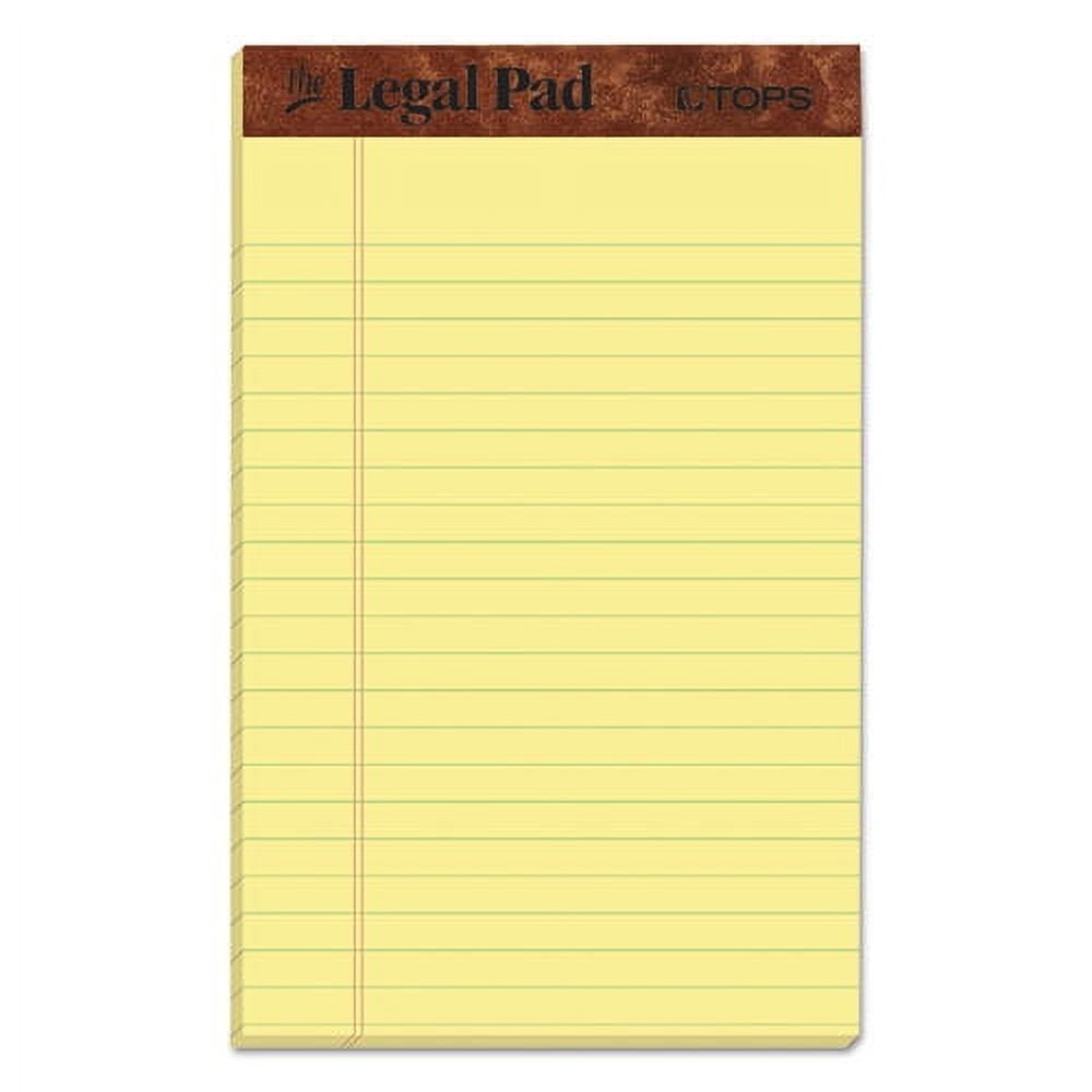 "The Legal Pad" Ruled Perforated Pads, Narrow Rule, 50 Canary-Yellow 5 ...