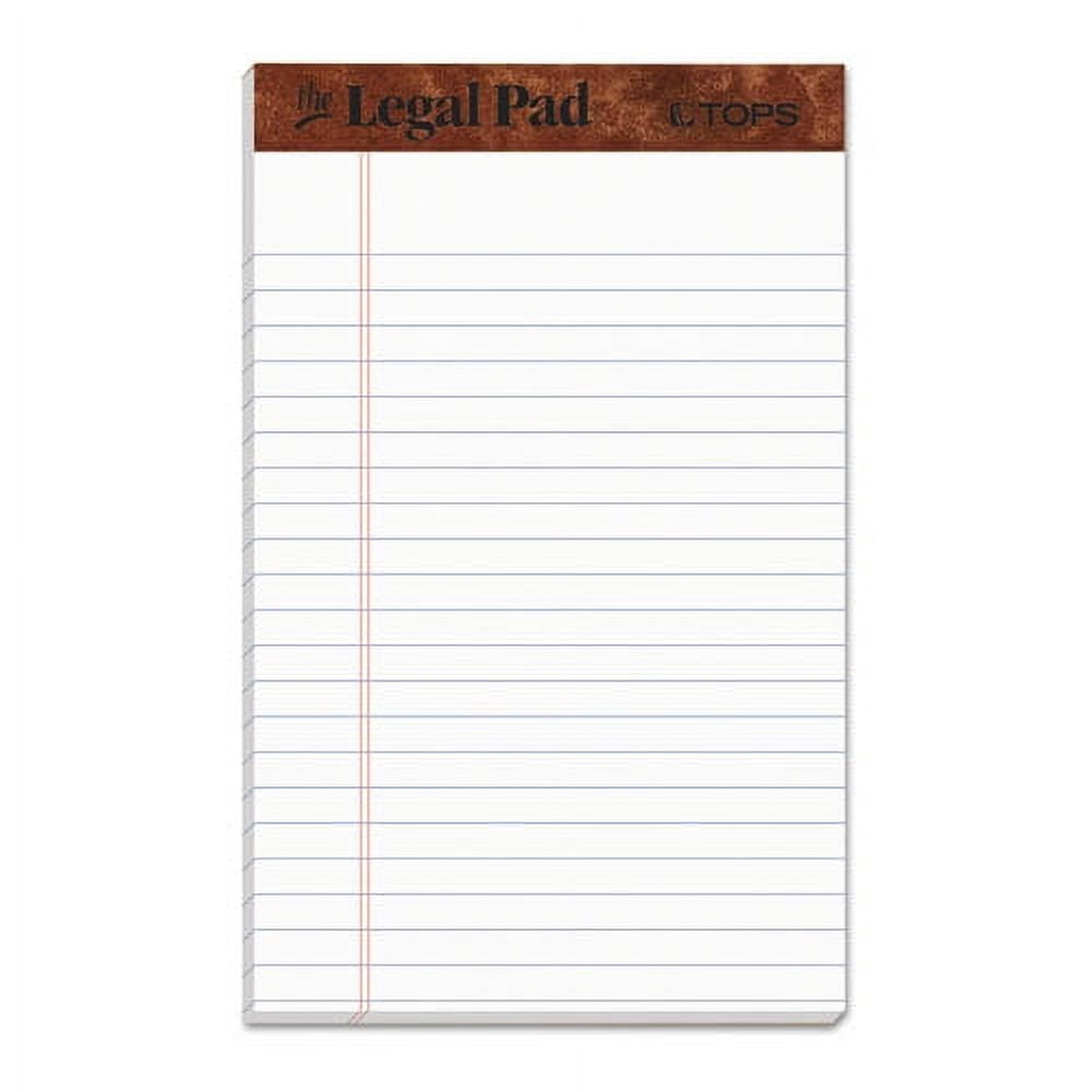 "The Legal Pad" Ruled Perforated Pads, Narrow Rule, 50 White 5 X 8 ...