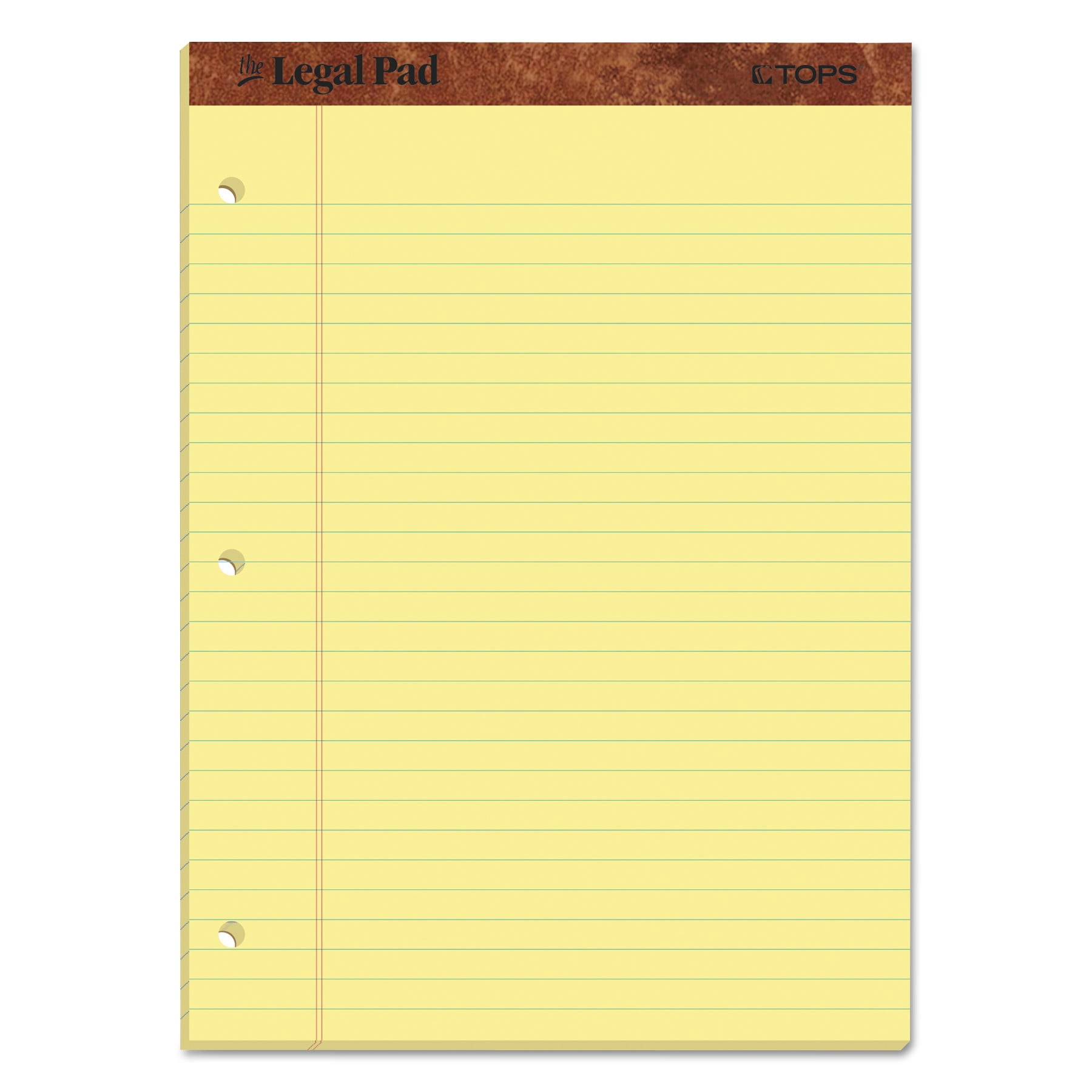 "The Legal Pad" Ruled Perforated Pads, Wide/legal Rule, 50 Canary ...