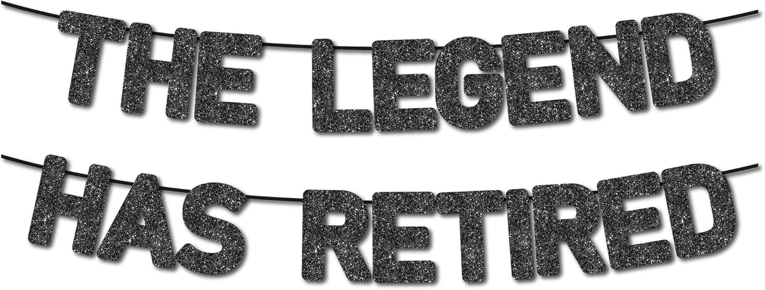 The Legend Has Retired Banner - - Happy Retirement Decorations ...