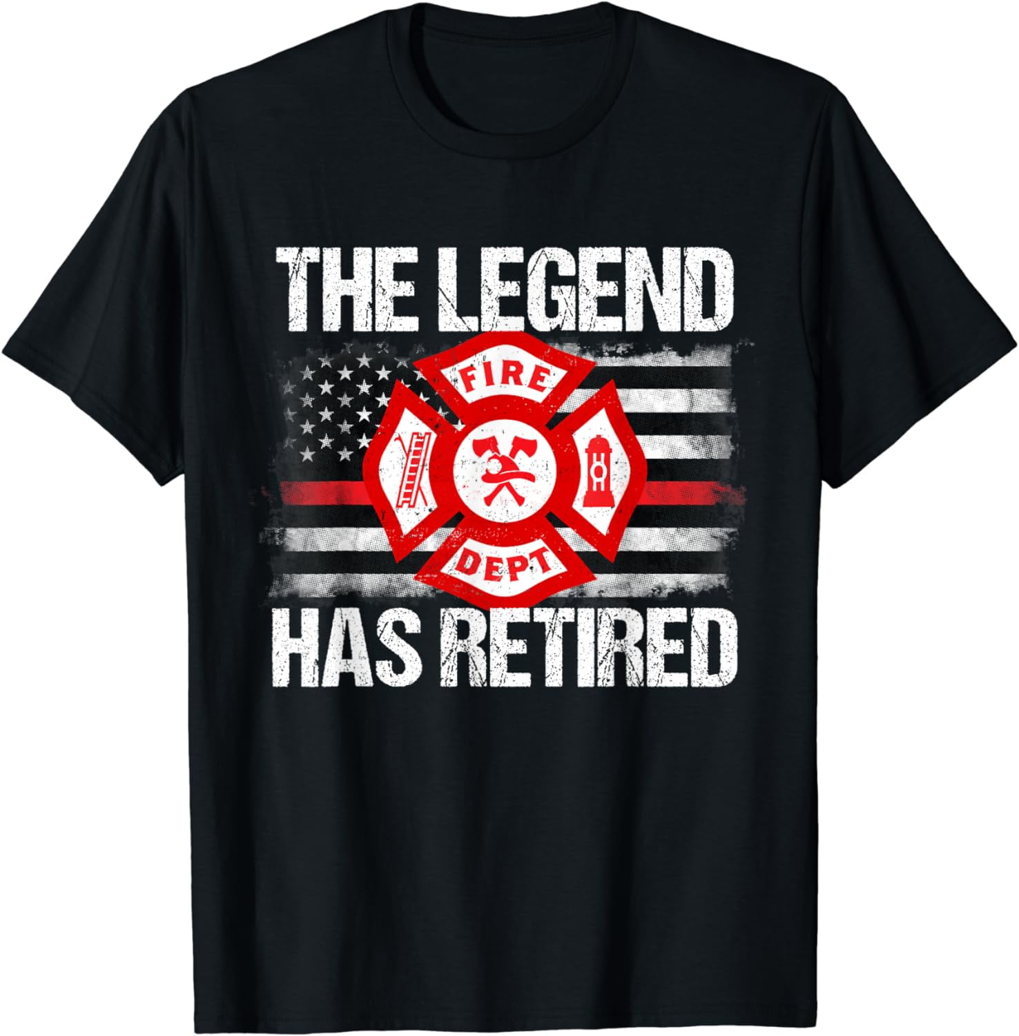 The Legend Has Retired Firefighter Retirement Party Gift T-Shirt ...