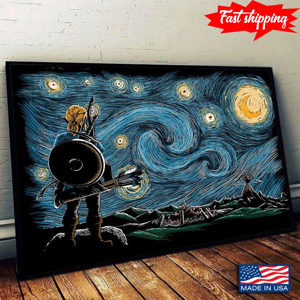 The Legend Of Zelda Breath Of The Wild Link In The Starry Night Vincent ...