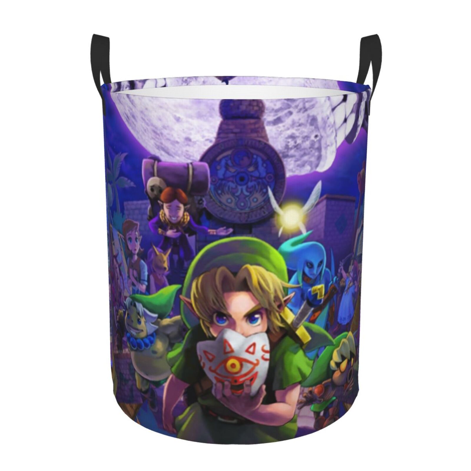 The Legend Of Zelda Circular Hamper With Handle Storage Basket Circular ...