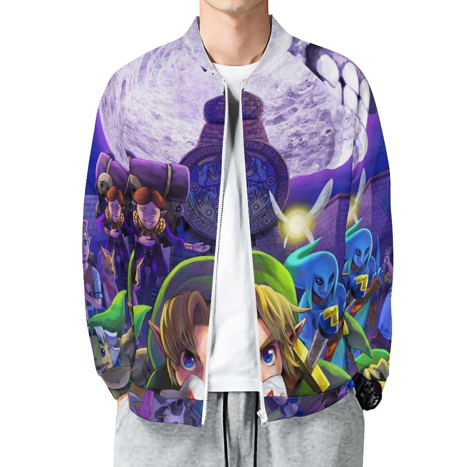 The Legend Of Zelda Fashion Jacket Mens Windbreaker Coat Lightweight ...
