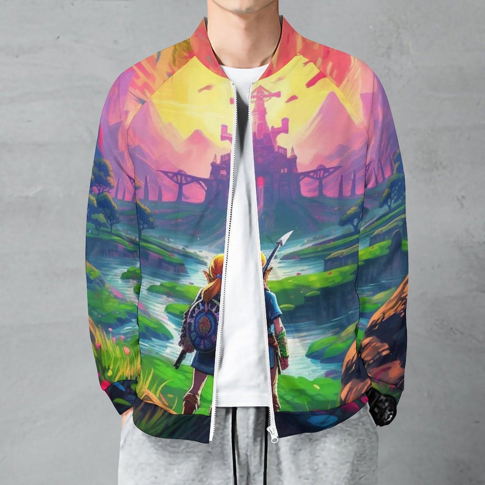 The Legend Of Zelda Fashion Jacket Mens Windbreaker Coat Lightweight ...
