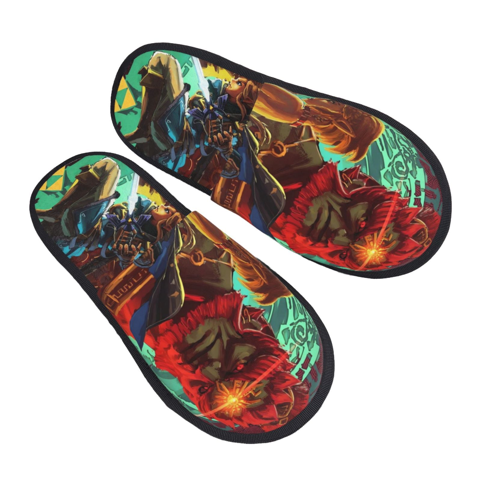 The Legend Of Zelda Furry Slippers For Men Women Fuzzy House Slippers ...