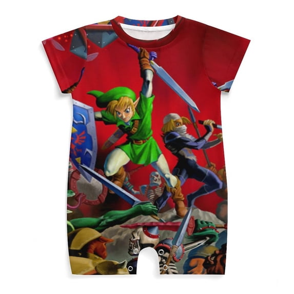 The Legend Of Zelda Game Baby One-Piece Rompers Summer Short Sleeve ...