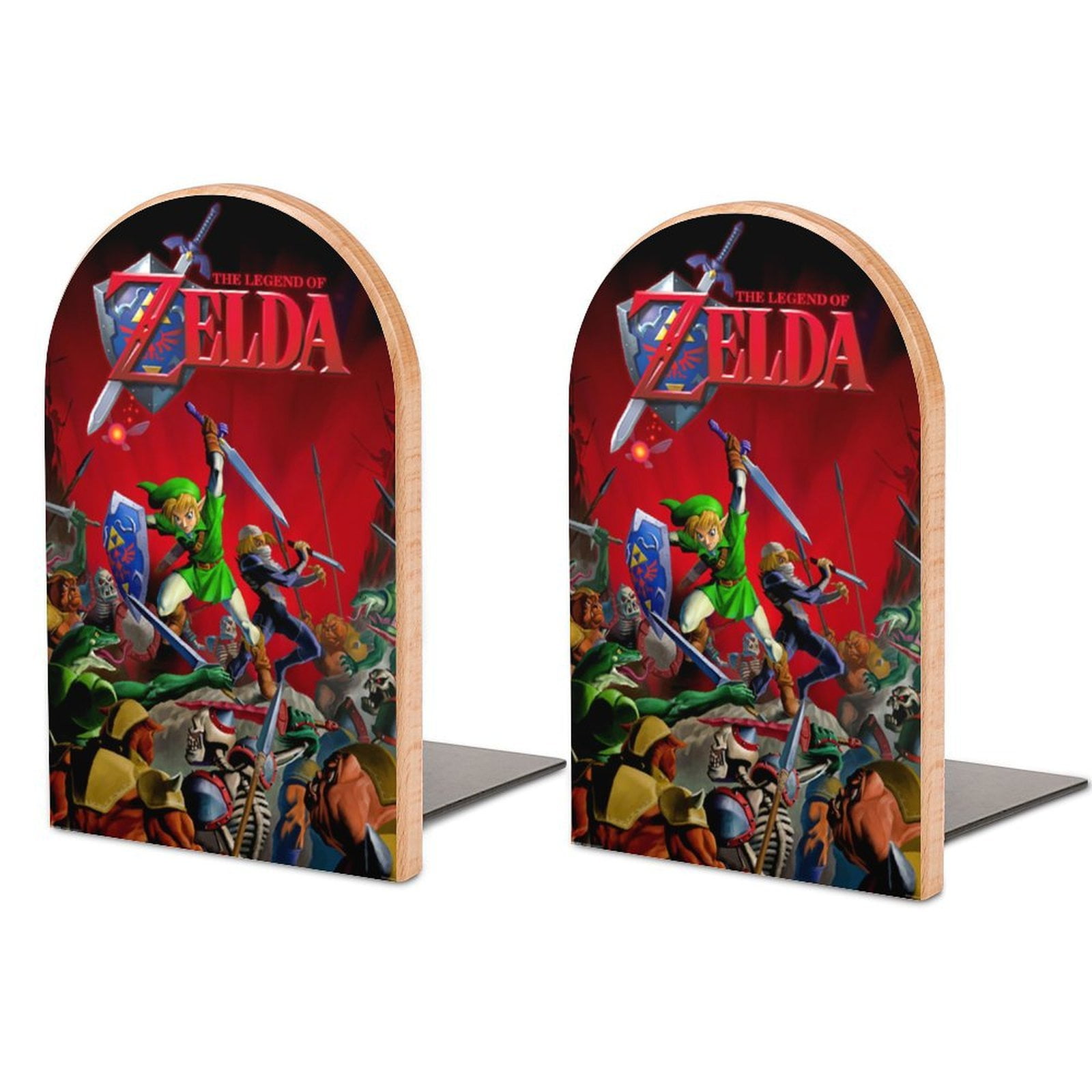 The Legend Of Zelda Game Bookends Wood Book Divider Decor Shelves Non ...