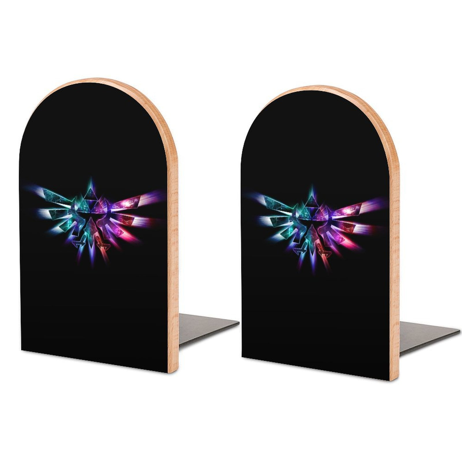 The Legend Of Zelda Logo Bookends Wood Book Divider Decor Shelves Non ...