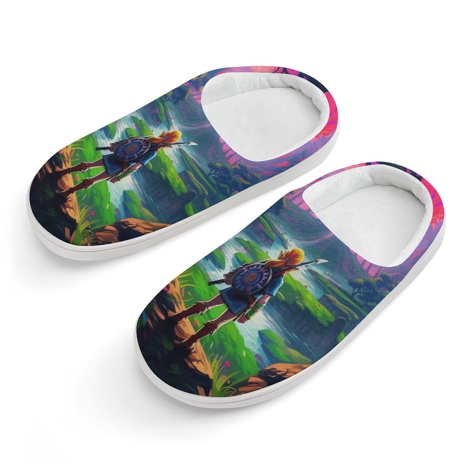 The Legend Of Zelda Soft Plush Slippers for Boys Girls Winter Warm ...