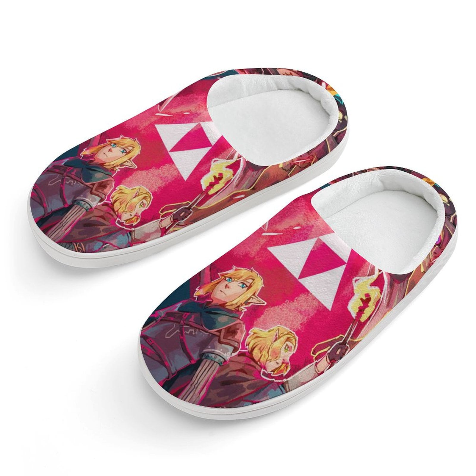 The Legend Of Zelda Soft Plush Slippers for Boys Girls Winter Warm ...