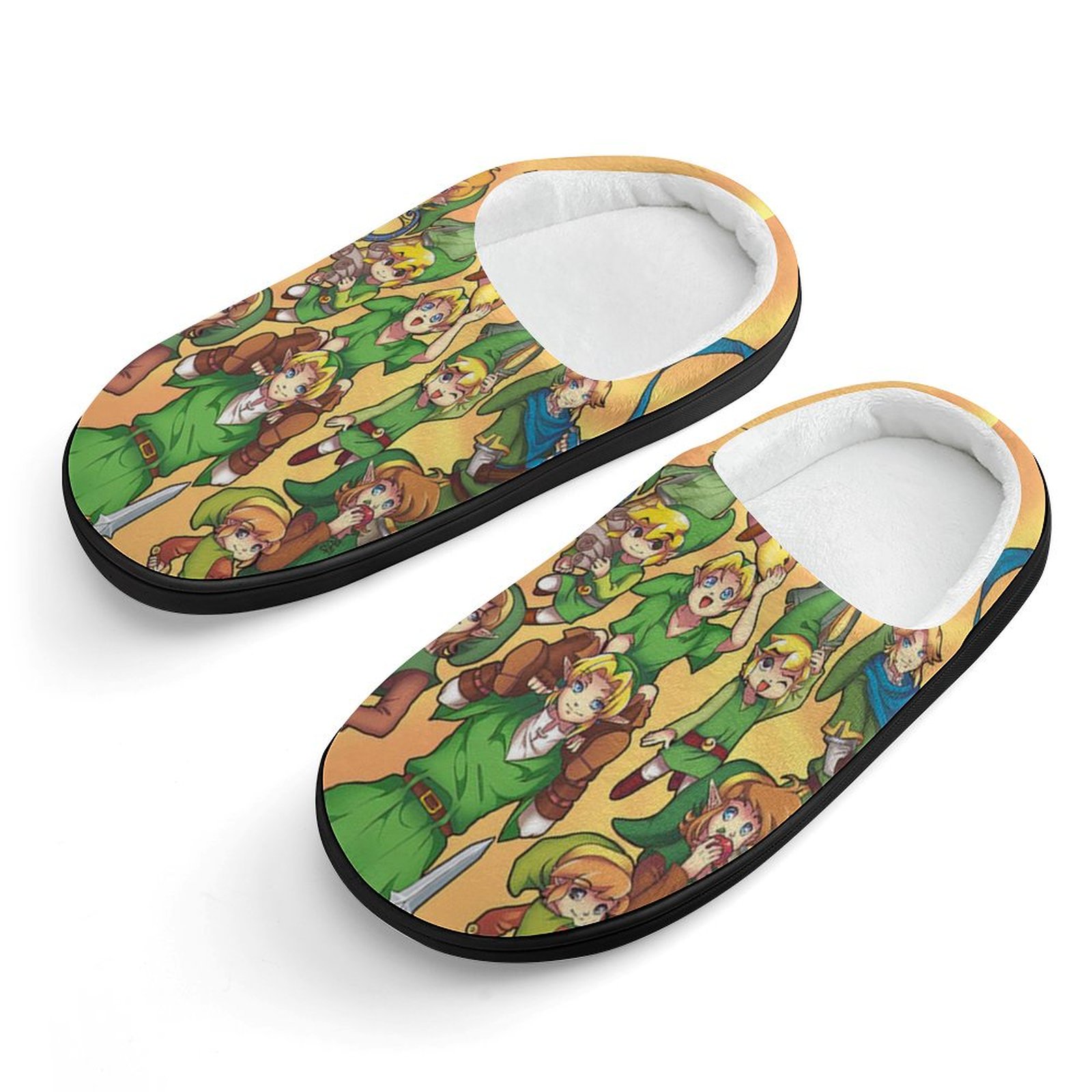The Legend Of Zelda Soft Plush Slippers for Boys Girls Winter Warm ...