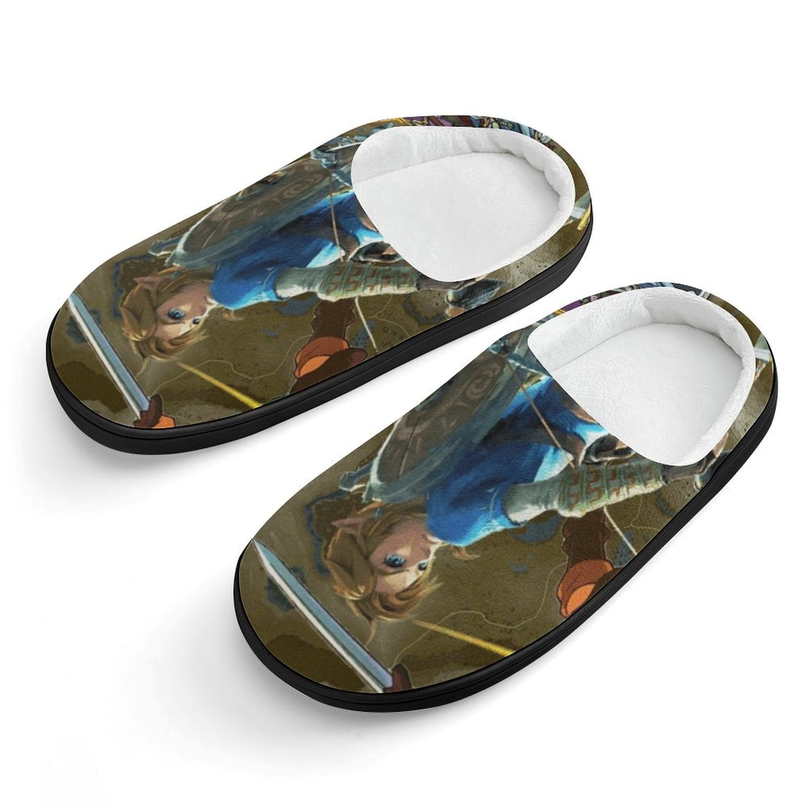 The Legend Of Zelda Soft Plush Slippers for Boys Girls Winter Warm ...