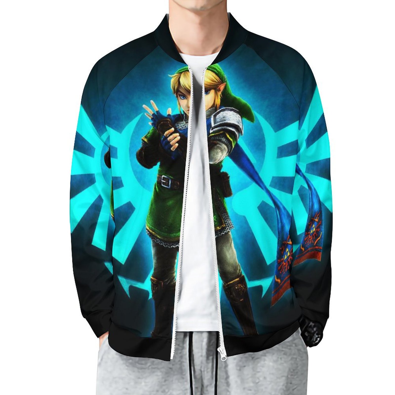 The Legend Of Zelda Symbol Fashion Jacket Mens Windbreaker Coat ...