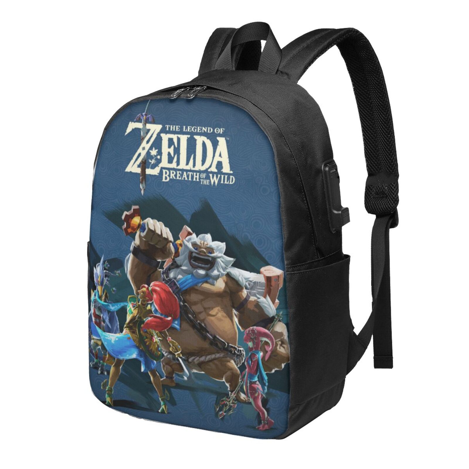 The Legend Of Zelda Travel Laptop Backpack With USB Port 17 Inch Multi ...