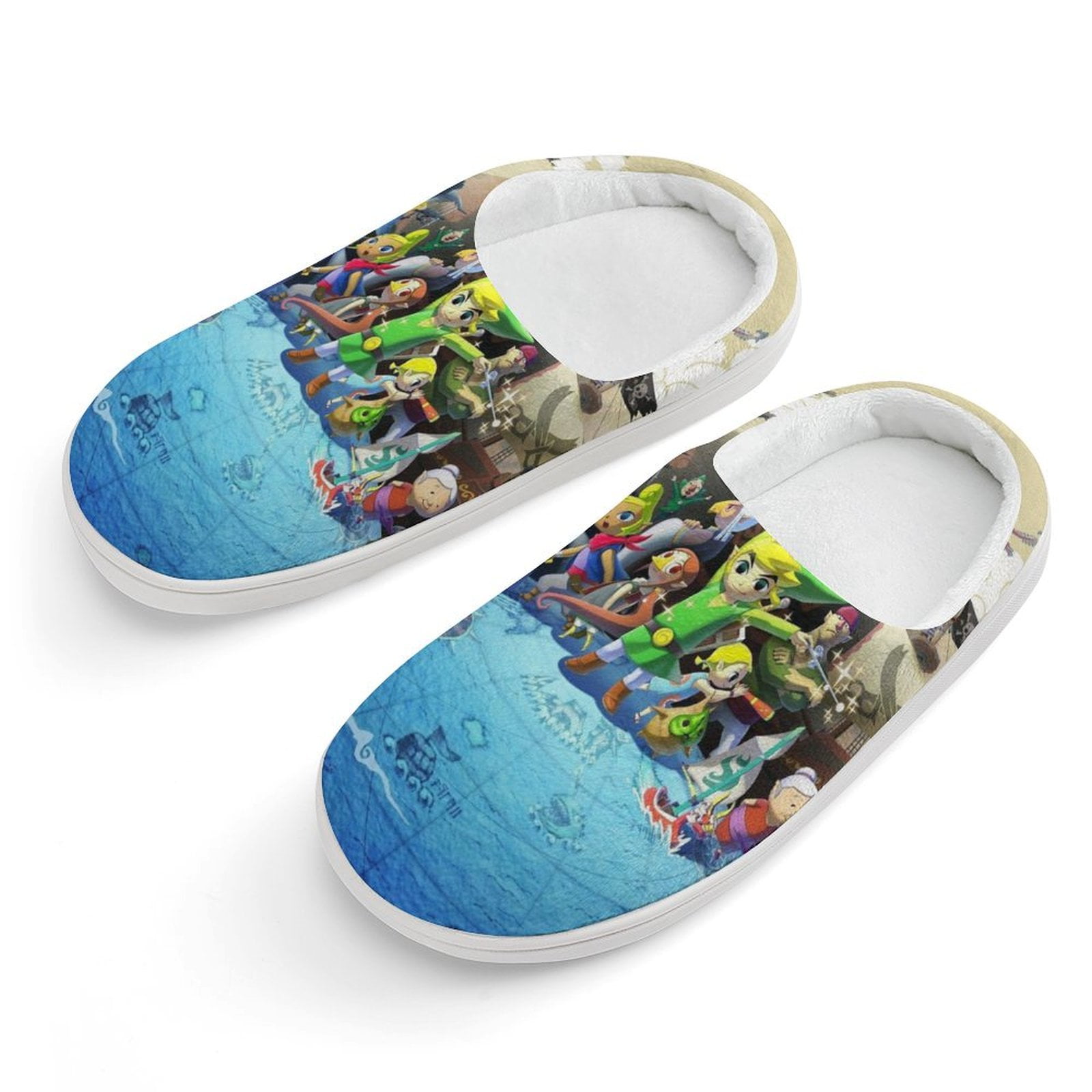 The Legend of Zelda Game Soft Plush Slippers for Boys Girls Winter Warm ...