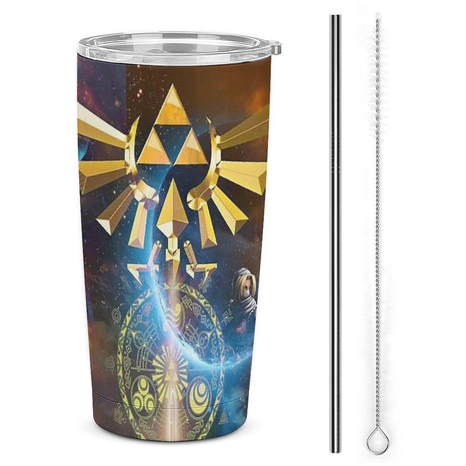 The Legend Zelda Link Printed Car Cup Water Bottle with Straw Vacuum ...