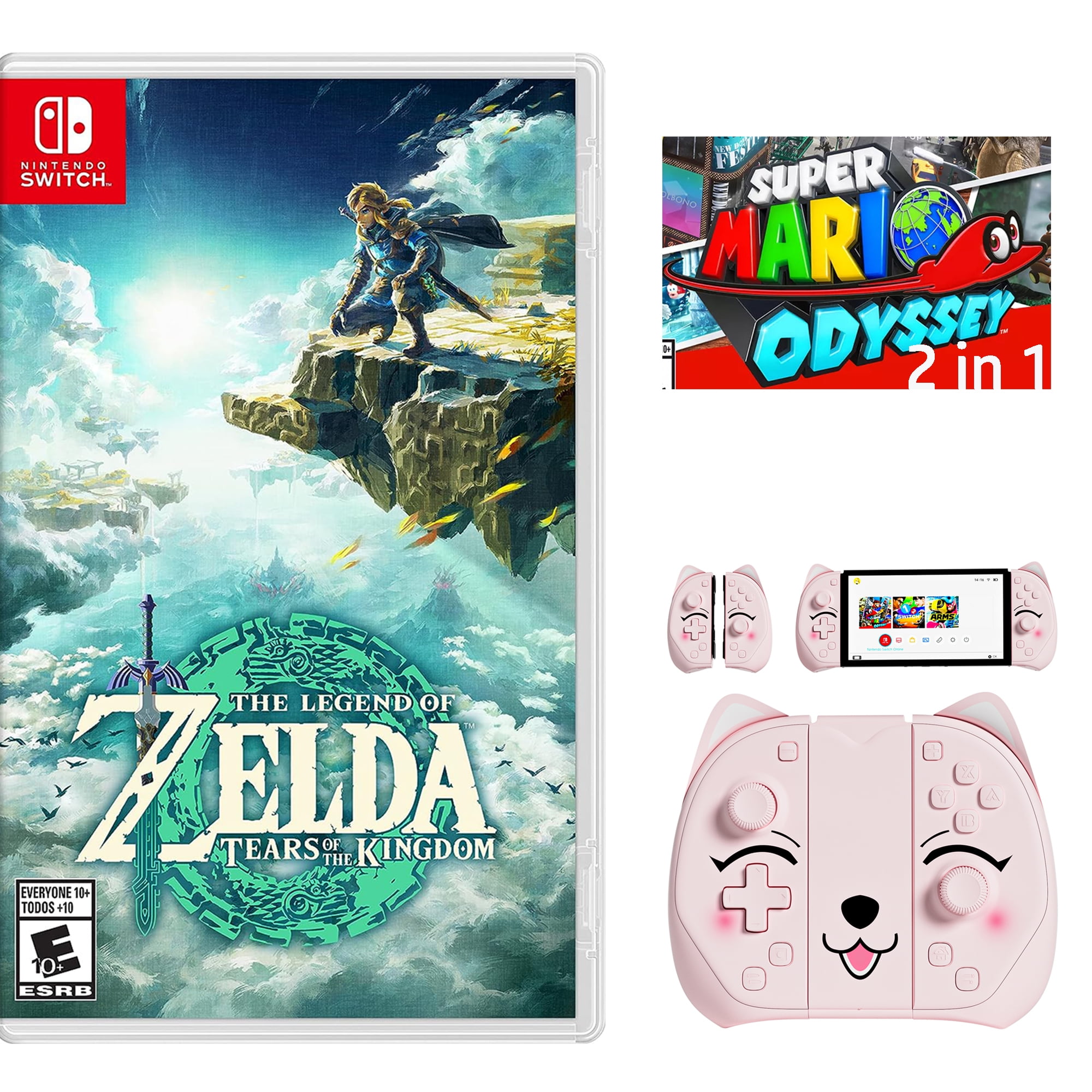 The Legend of Zelda: Tears of the Kingdom Game Disc and Switch Joypad ...