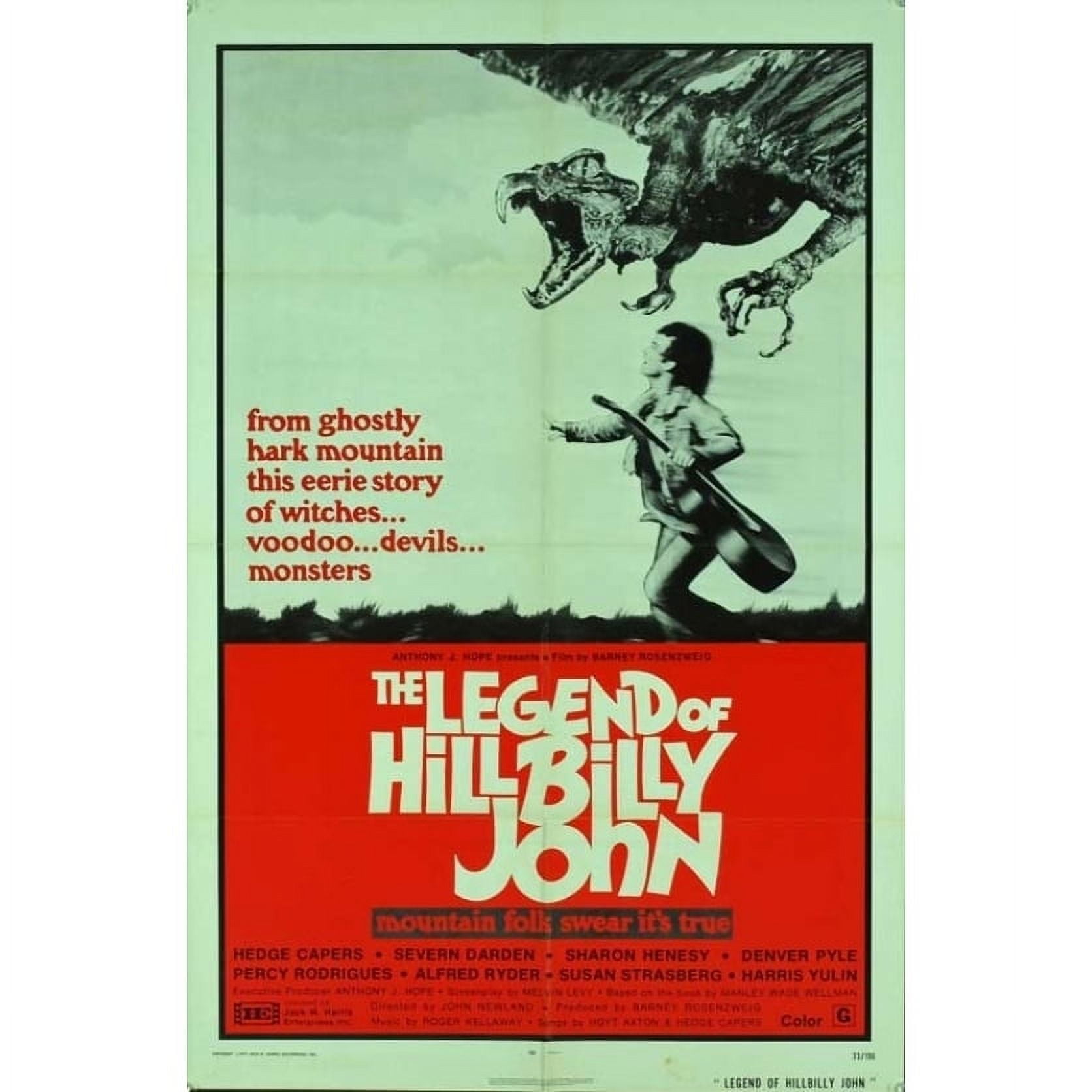 The Legend of Hillbilly John Movie Poster (11 x 17) - Walmart.com