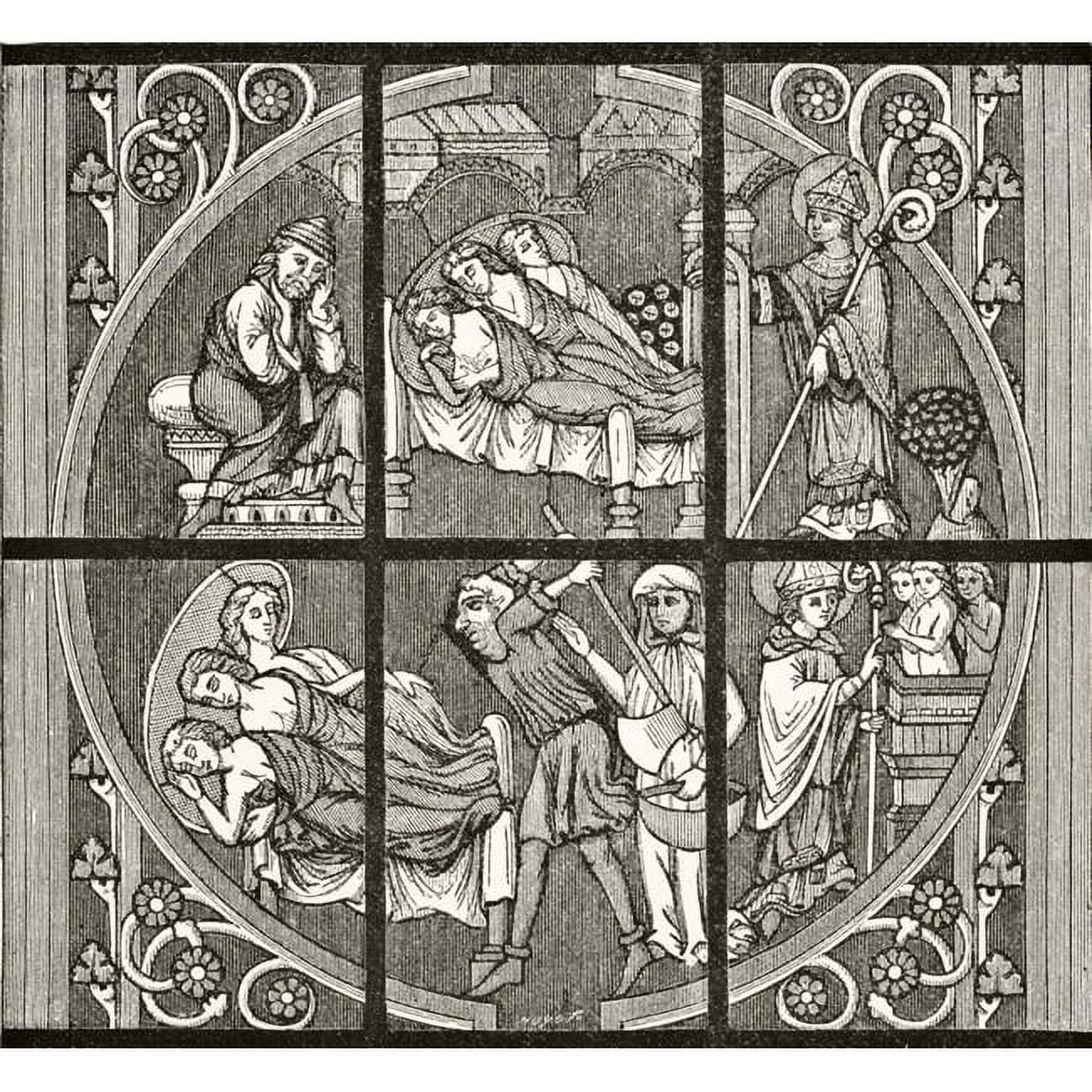 The Legend of St Nicholas After The Stained Glass Window In The ...