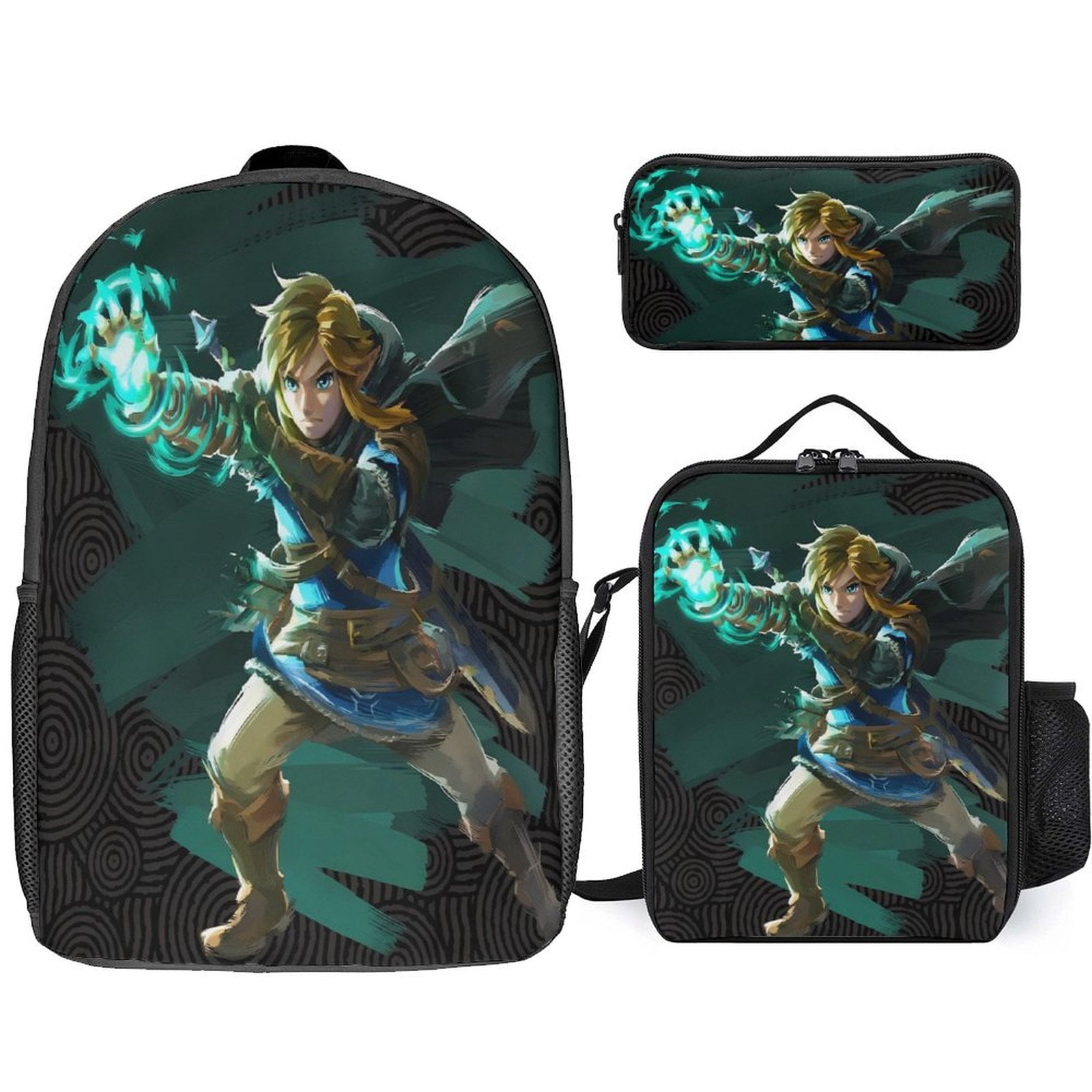 The Legend of Zelda 3 Piece Backpack Set with Lunch Bag Pencil Case ...