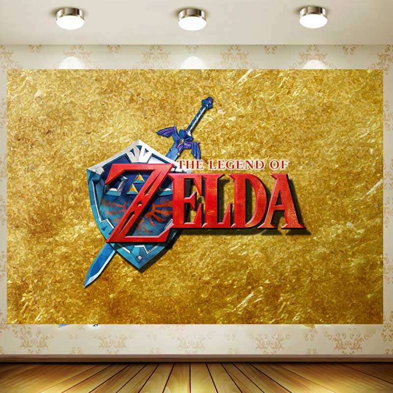 The Legend of-Zelda Backdrop Birthday Party supplies Game Decoration ...