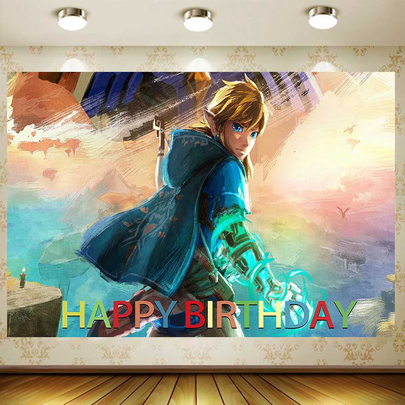 The Legend of-Zelda Backdrop Birthday Party supplies Game Decoration ...