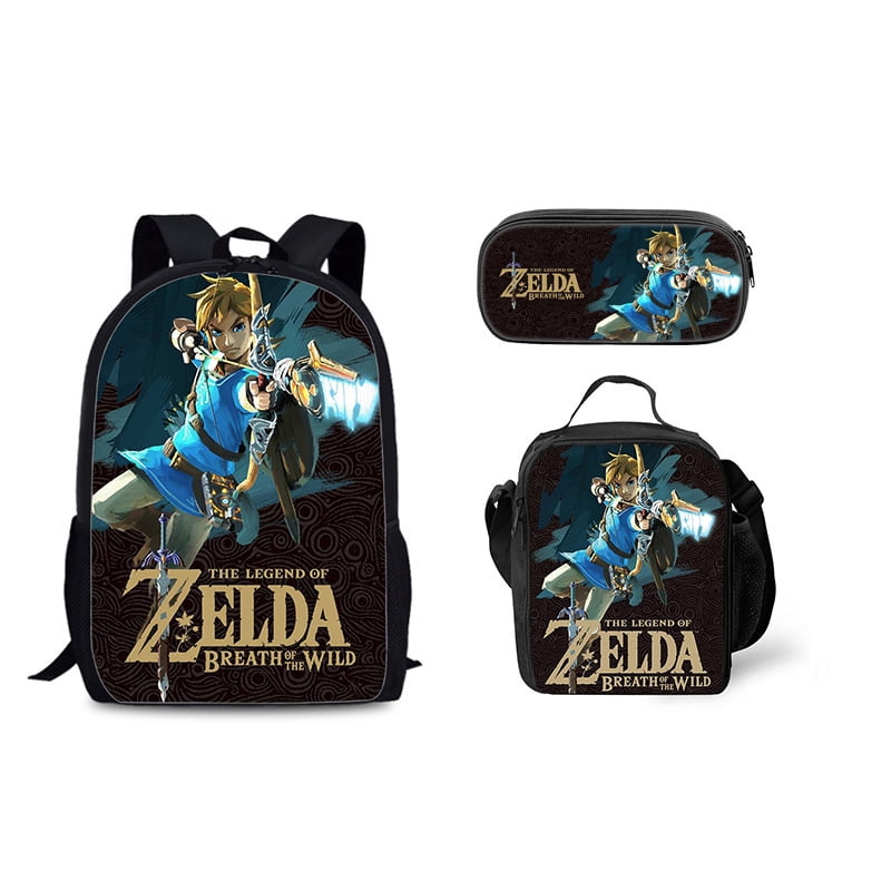 The Legend of Zelda Backpack Lunch Bag Pencil Case Set The Legend of ...