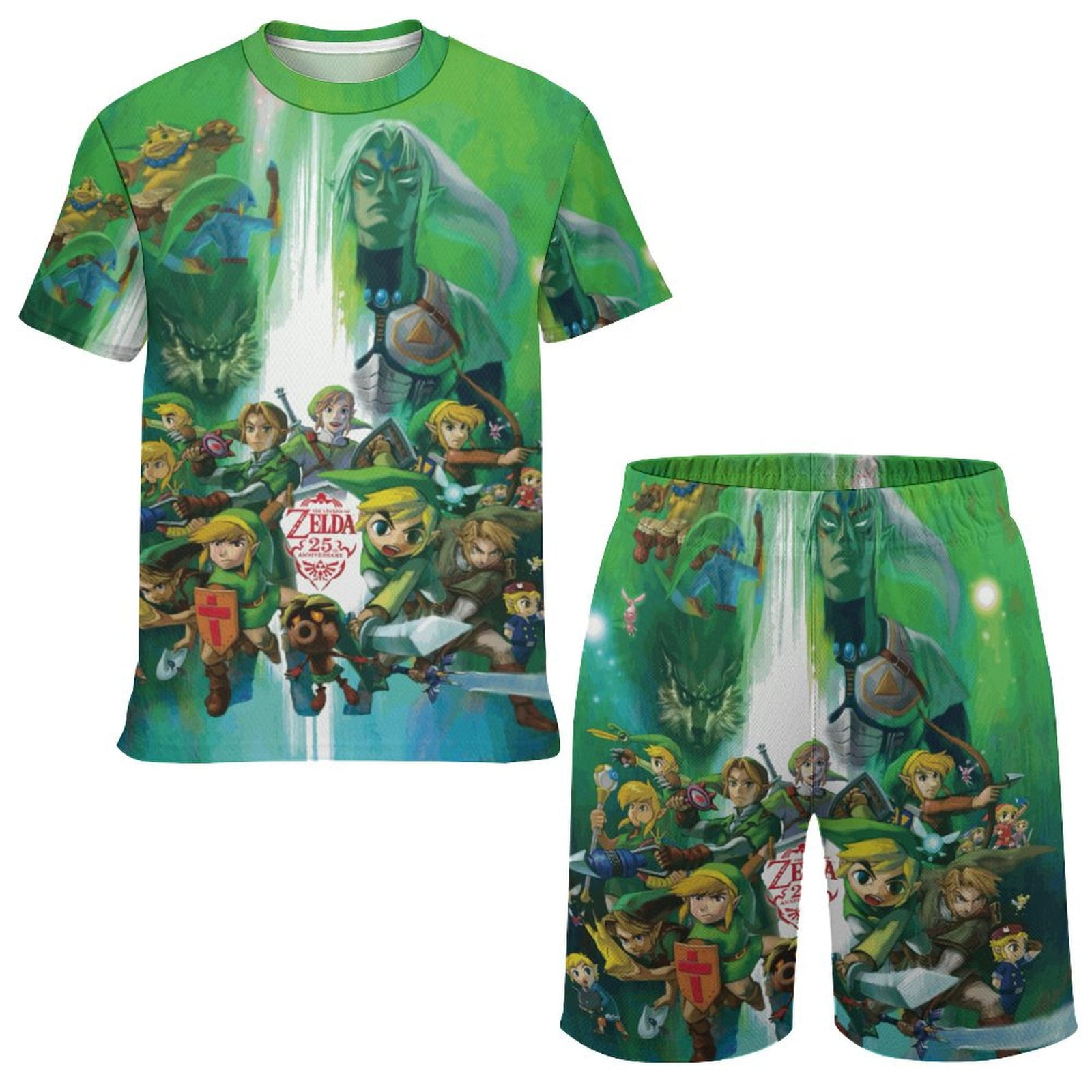 The Legend of Zelda Boys Short Sleeve T-Shirt And Shorts Outfit Set ...
