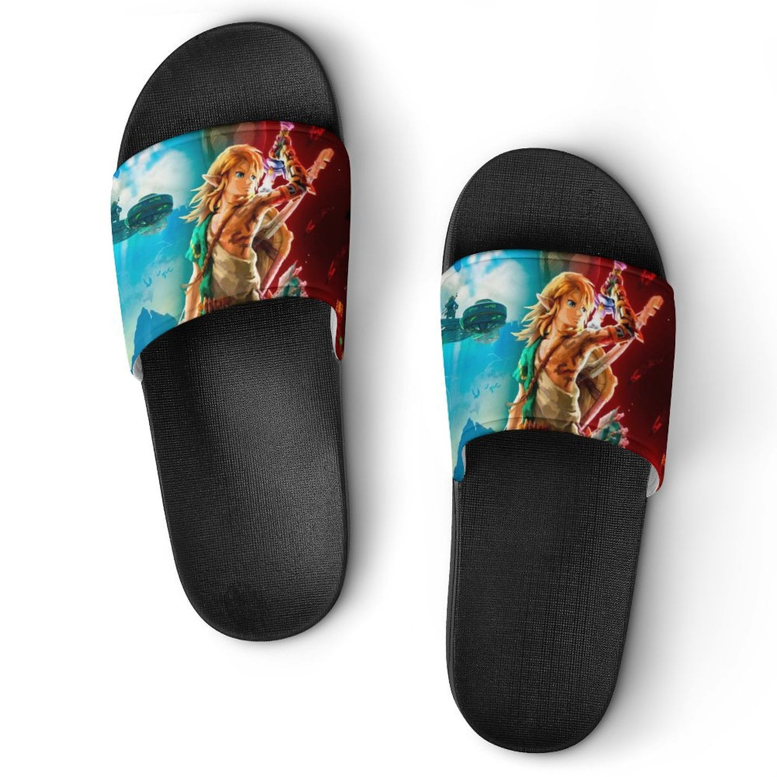 The Legend of Zelda Boys Slide Sandals, Comfort Casual Pool Slide ...