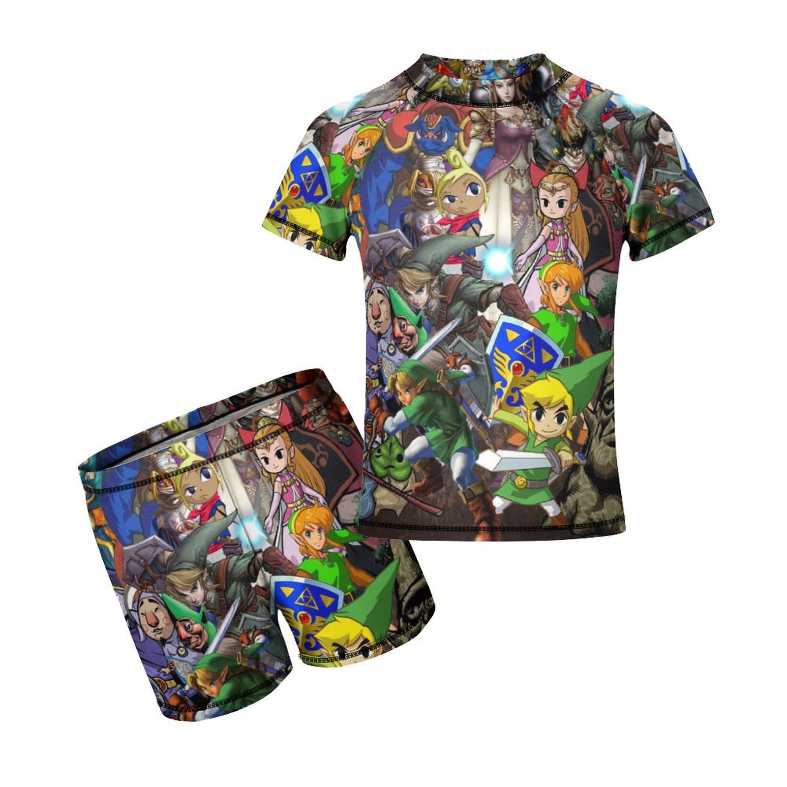 The Legend of Zelda Boys Two Piece Swimsuit Kids Swimwear Set Short ...