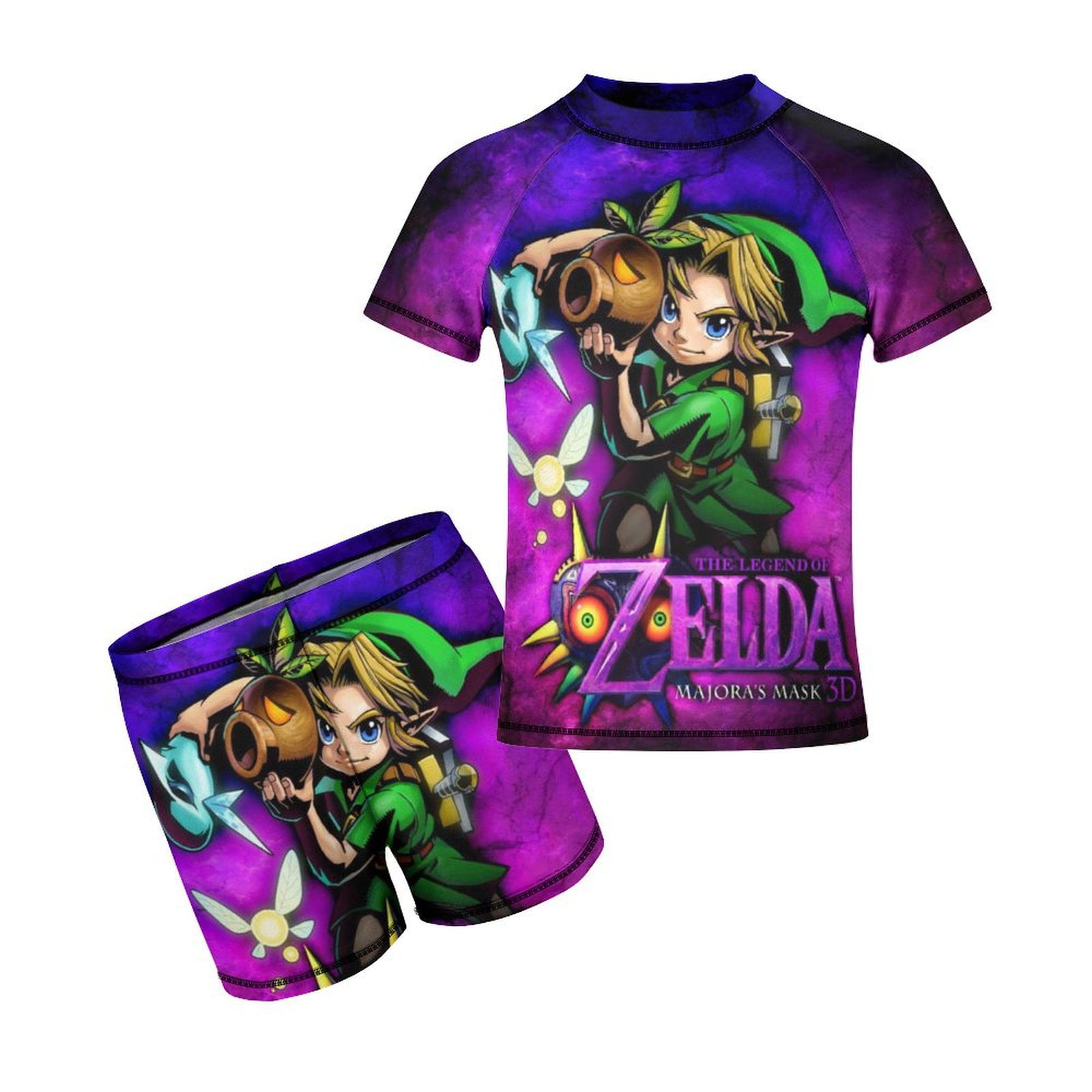 The Legend of Zelda Boys Two Piece Swimsuit Kids Swimwear Set Short ...