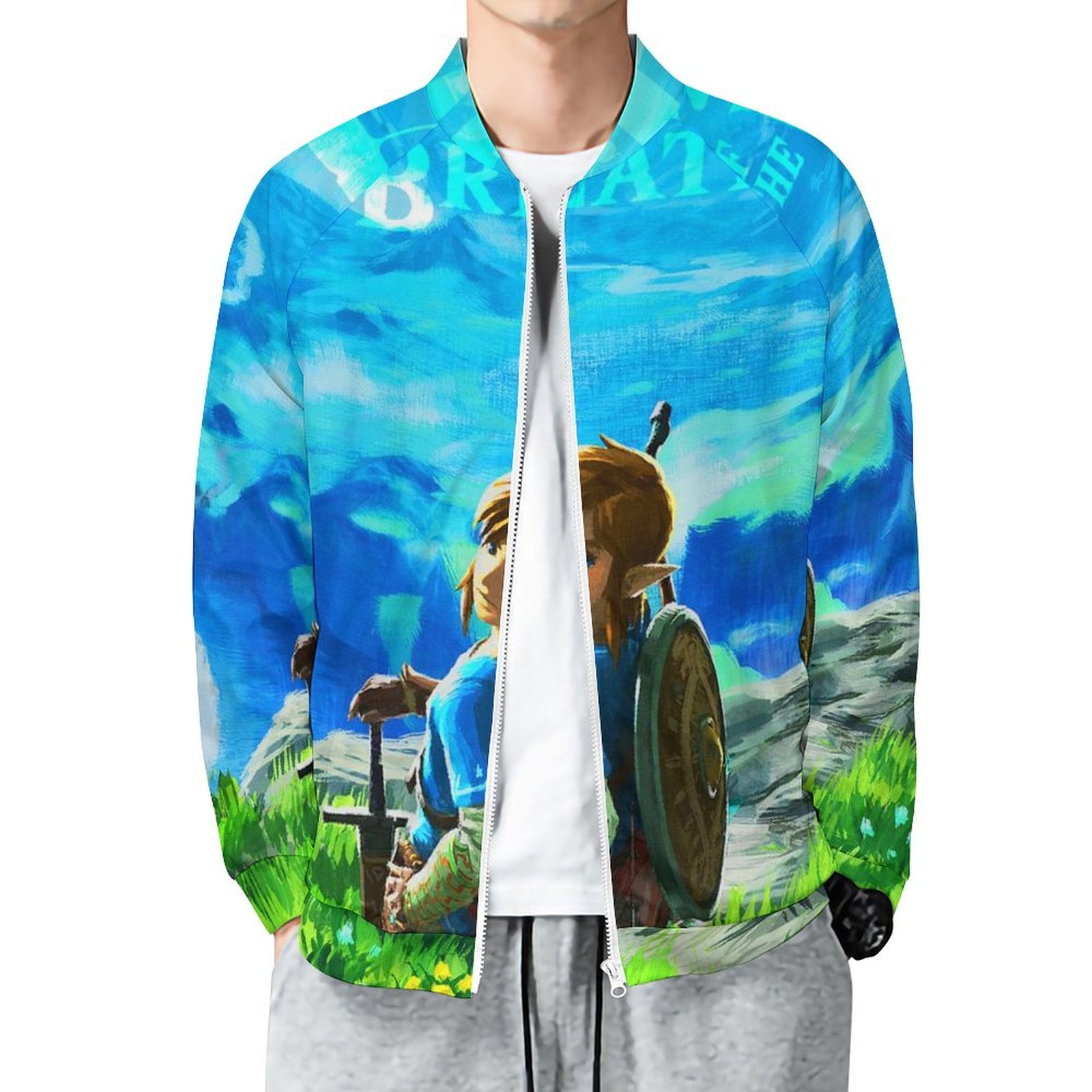 The Legend of Zelda Breath of The Wild Fashion Jacket Mens Windbreaker ...